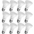 Luxrite BR20 LED Light Bulbs, 6.5W=45W, 5000K Bright White, Dimmable ...