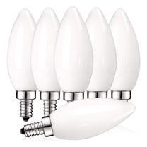 Luxrite E12 LED Chandelier Frosted Light Bulbs, Dimmable, 40 Watt ...
