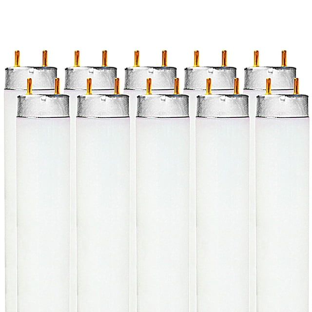 Luxrite 32W 4FT T8 Fluorescent Tube Light Bulb, 10-Pack, Cool White ...