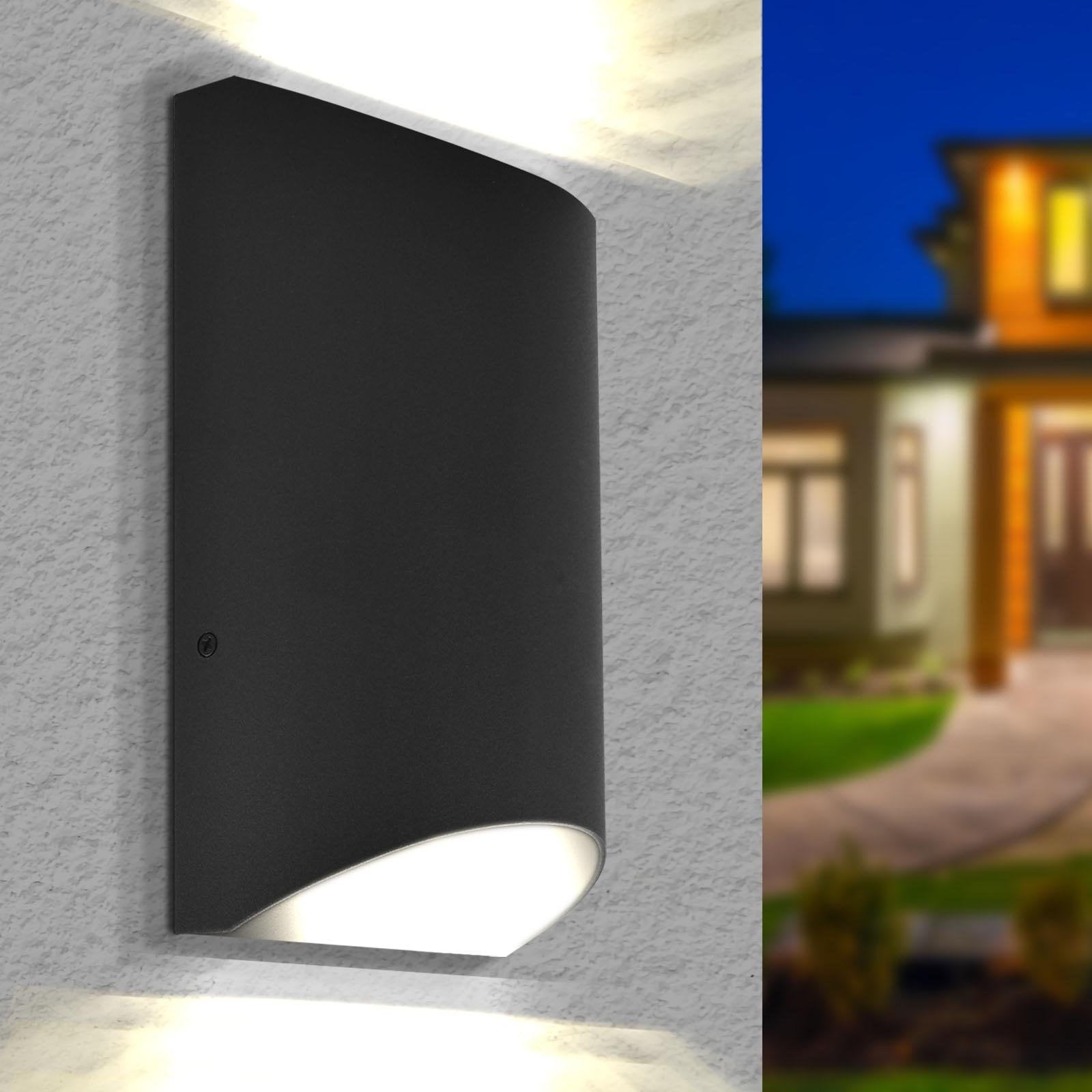 Luxrite Modern LED Porch Lights Outdoor Up and Down Wall Sconce, 9W/12W ...