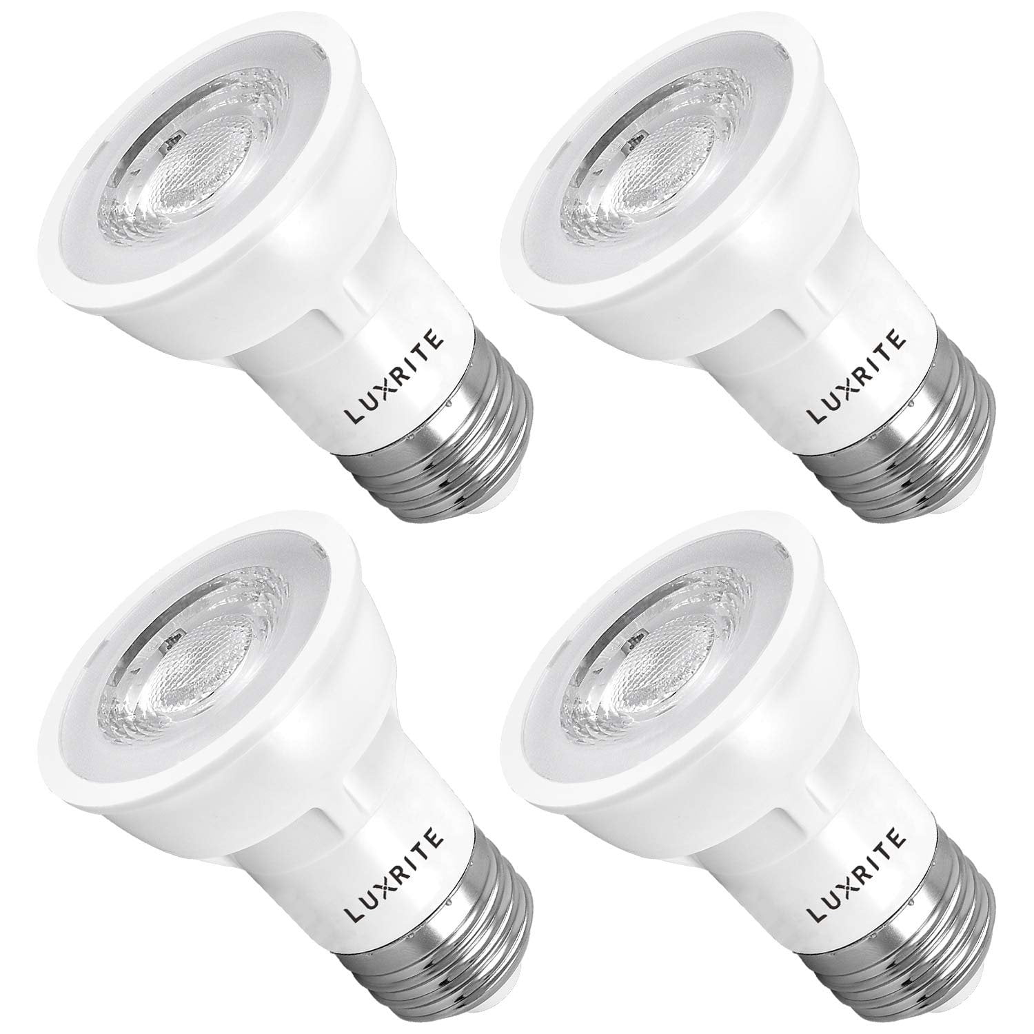 Luxrite PAR16 LED Dimmable Spot Light Bulb, 5.5W (50W Equivalent) 4000K ...