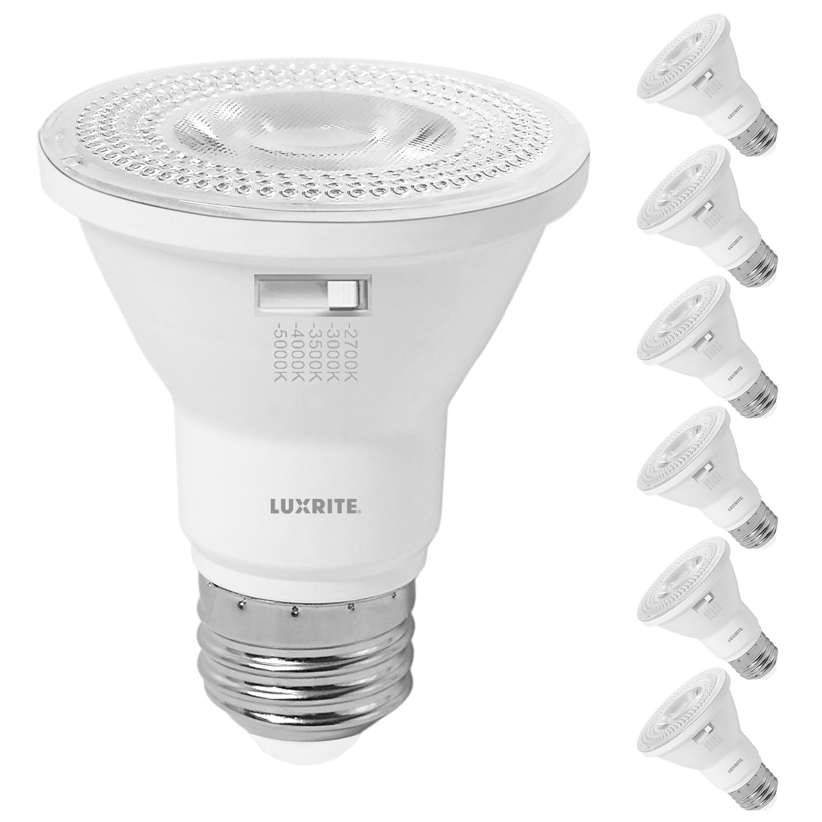 Luxrite PAR20 LED Flood Light Bulb 5CCT 550 Lumens 7W Dimmable Damp ...