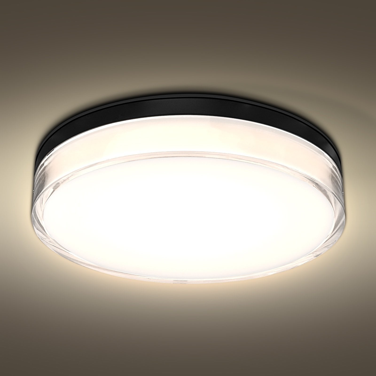 Luxrite Slim 7 Inch LED Flush Mount Outdoor Light 15W 1000 Lumens 5CCT ...