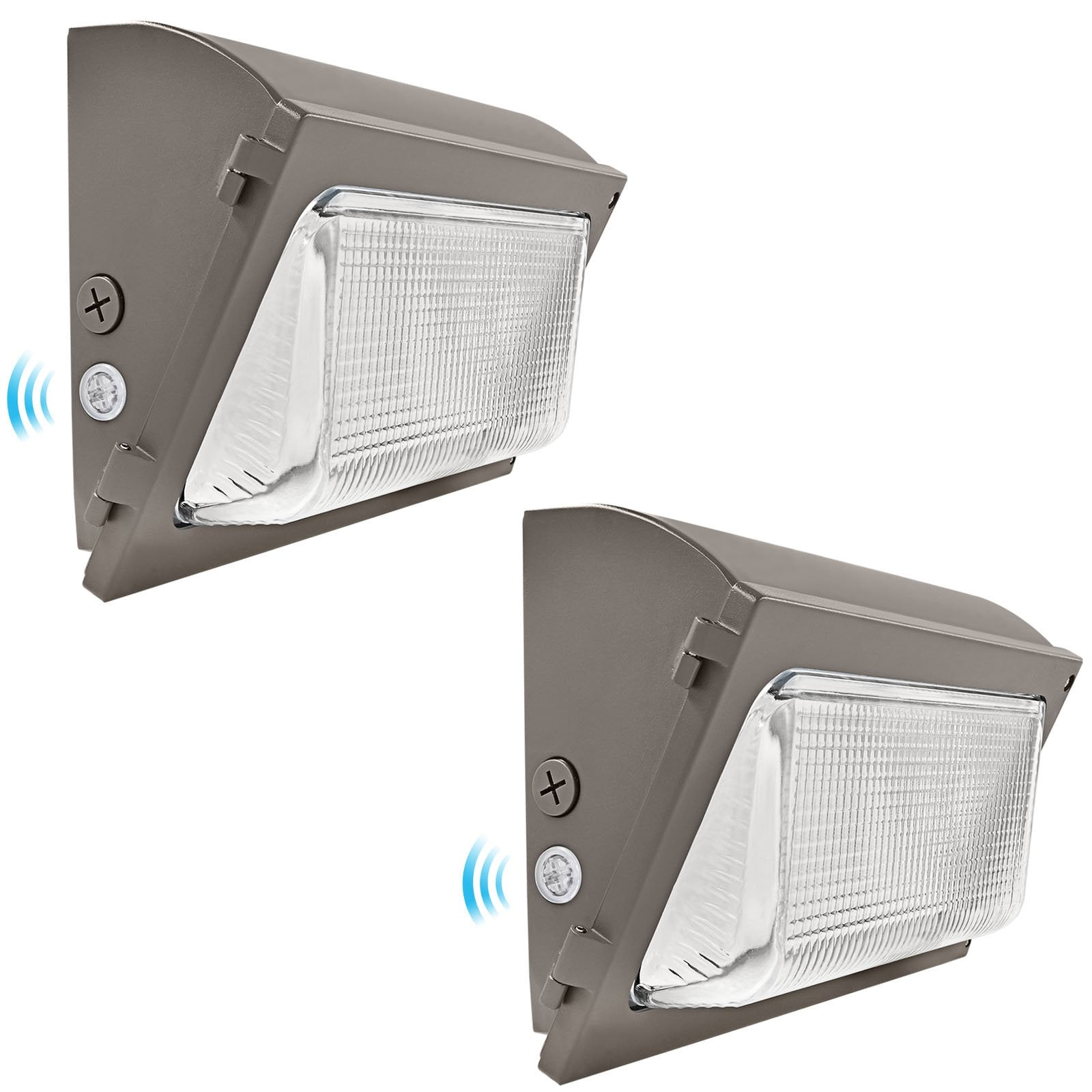 Luxrite Slim LED Wall Pack Light with Dusk to Dawn, 45W-75W Tunable ...