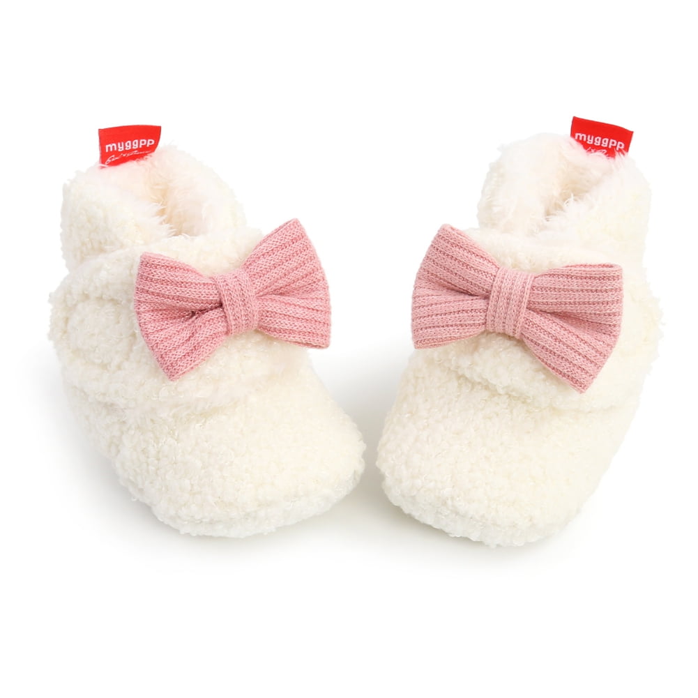 Luxsea Baby Booties for Boys Girls with Bowknot Soft Lining Non Slip ...