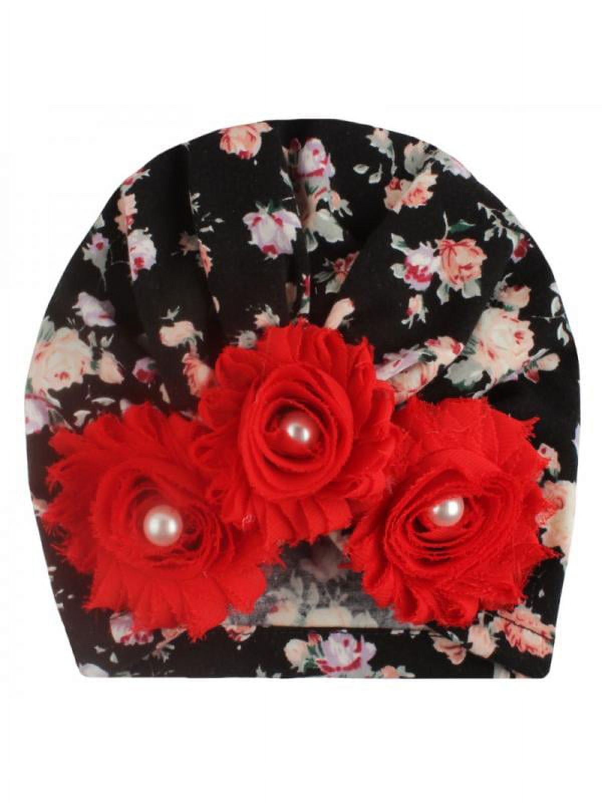Luxsea Baby Turban Hats Soft Cute Newborn Baby Flower Pearl Design Caps ...