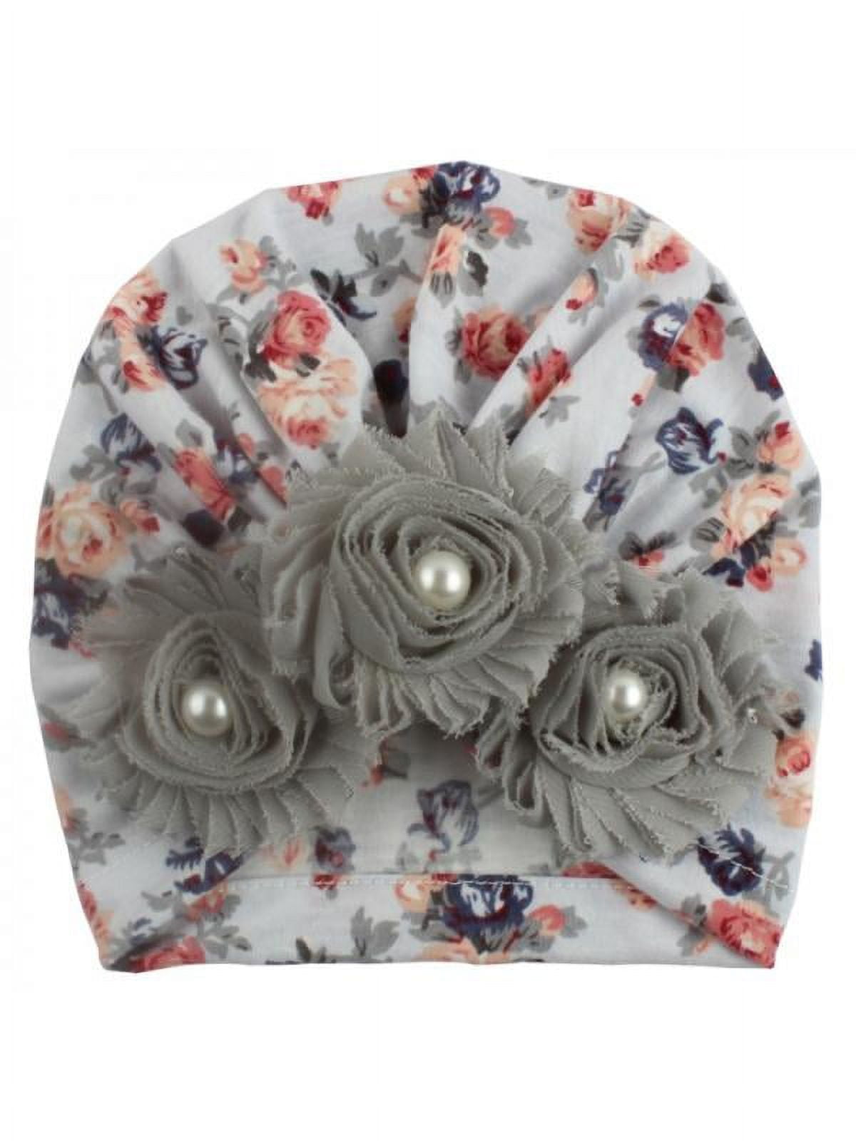 Luxsea Baby Turban Hats Soft Cute Newborn Baby Flower Pearl Design Caps ...