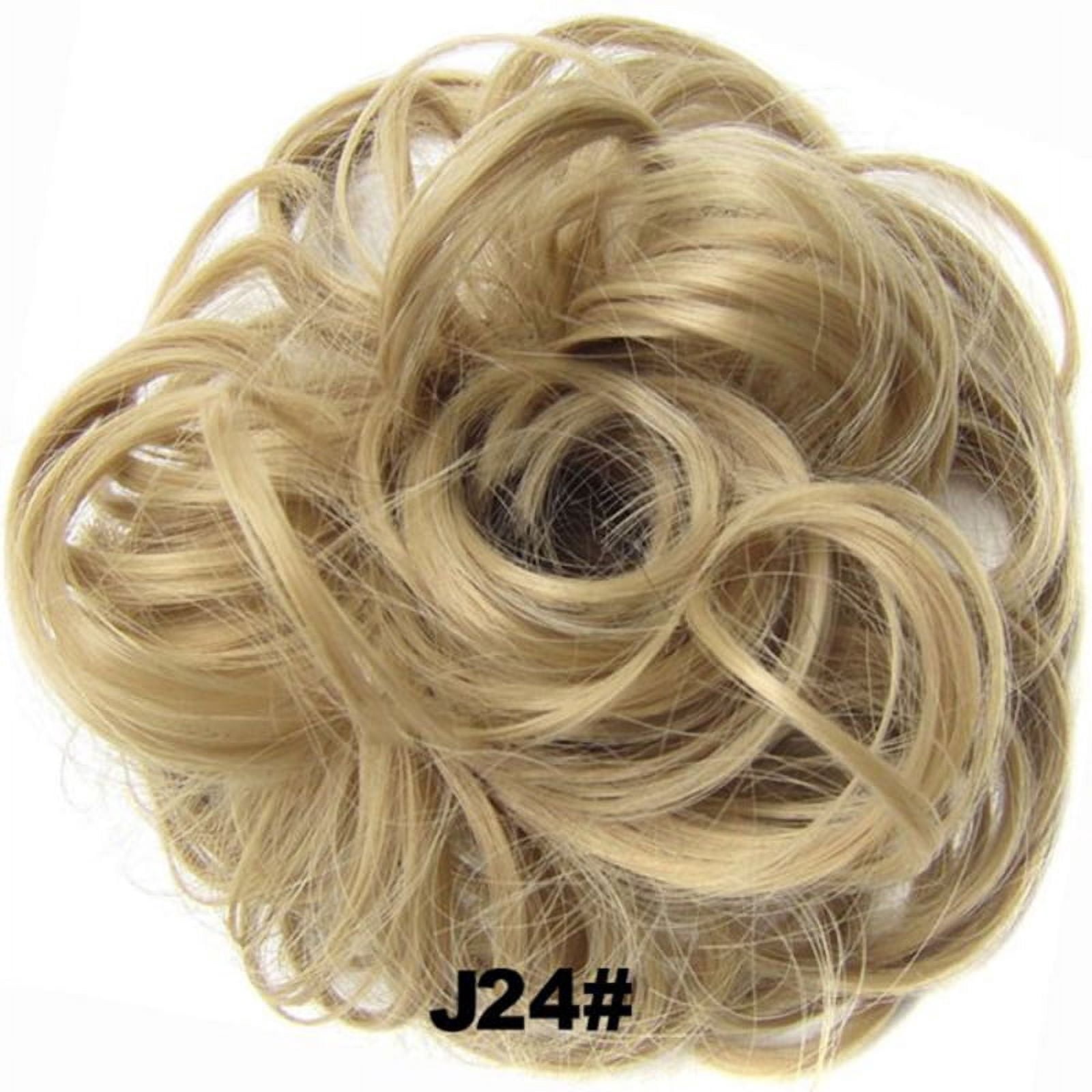 Luxsea Messy Hair Bun Extensions Curly Wavy Messy Synthetic Hairpiece ...