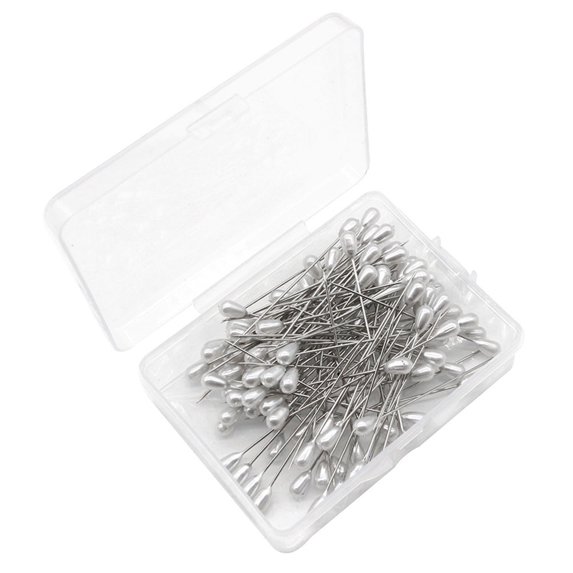 Luxshiny Embroidery Straight Pins Set, White Steel Locating Pins for ...