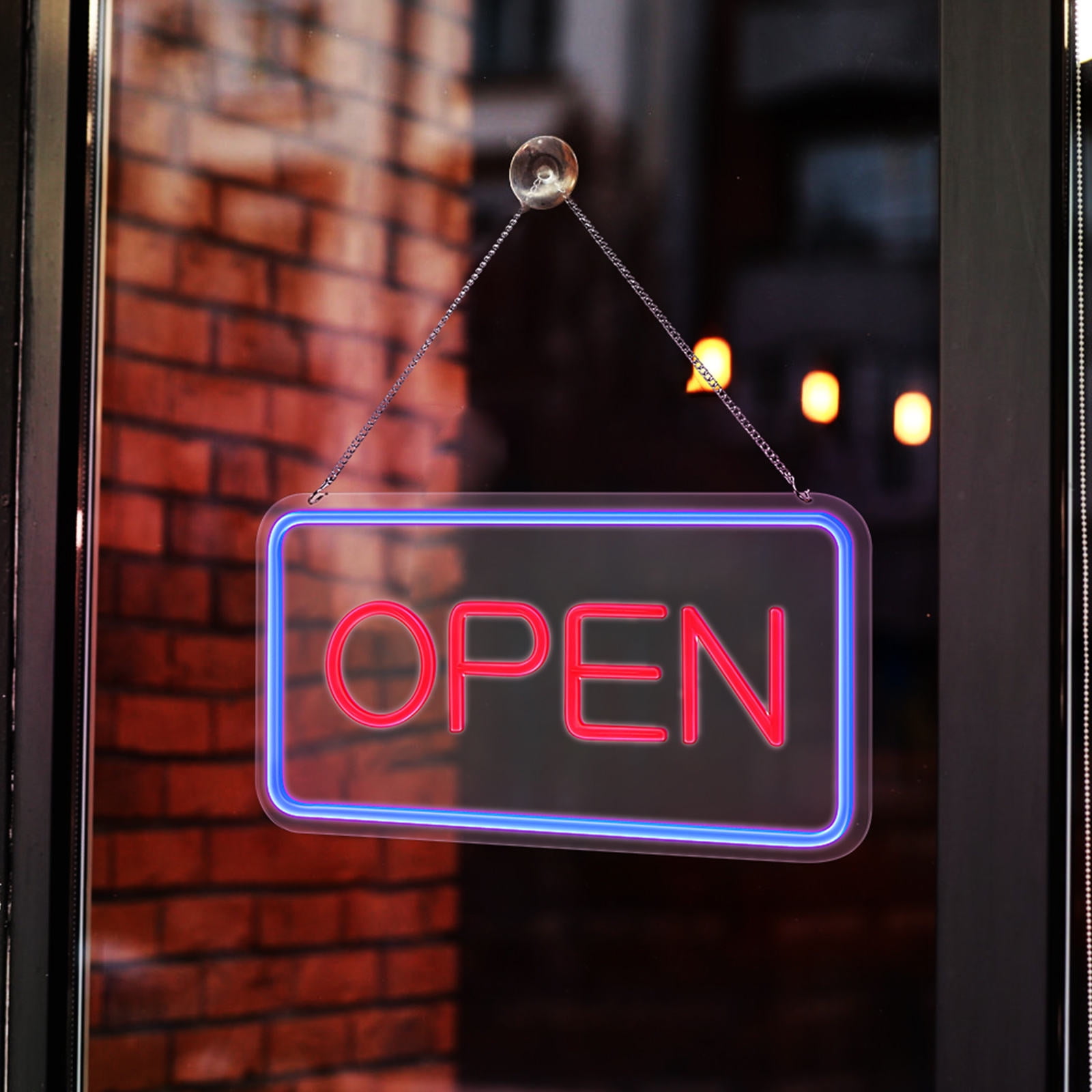 Luxshiny 1Set Business Open Sign LED Lighted Wall Mounted Storefront ...