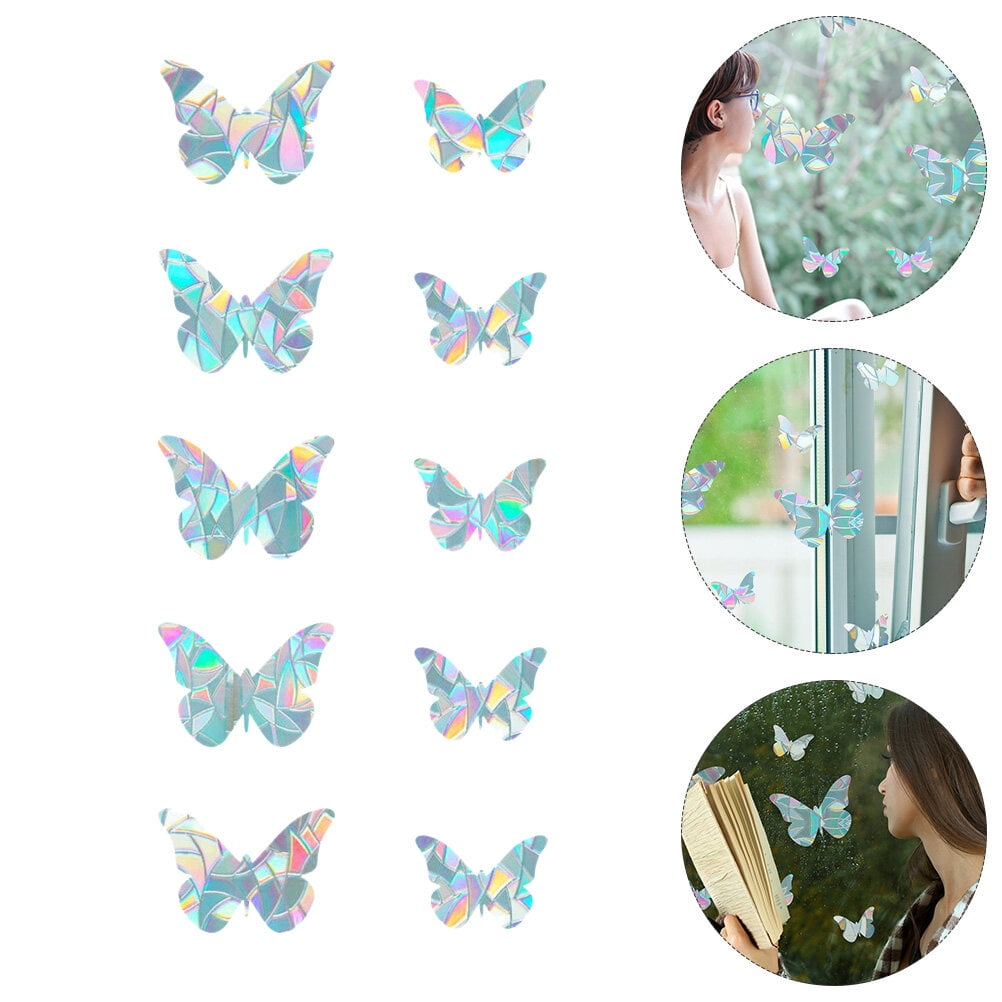 Luxshiny 10 Sheets PVC Waterproof Stickers Assorted Color For Glass ...