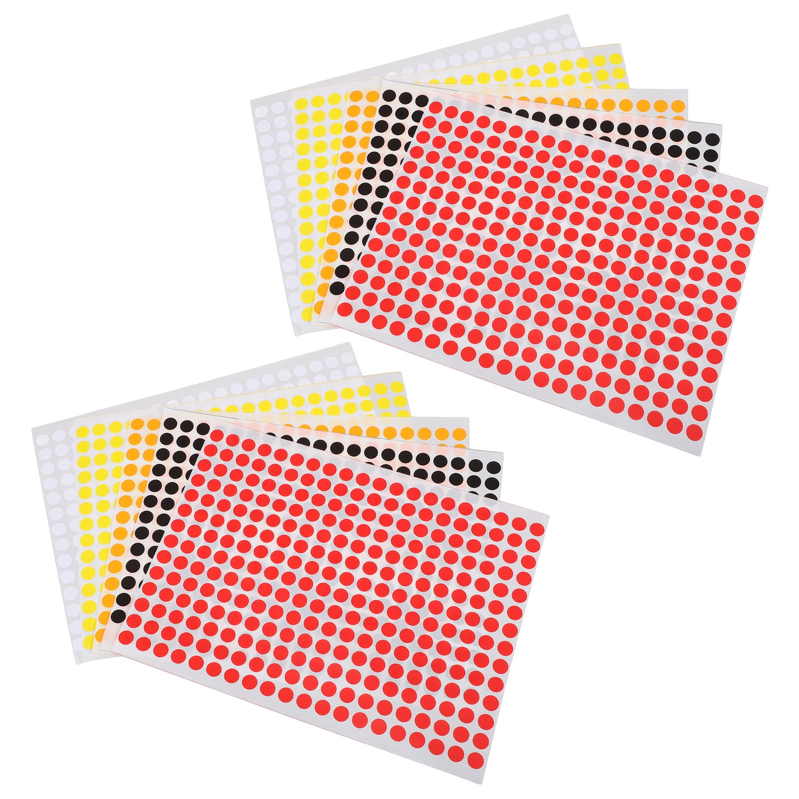 Luxshiny 10 Sheets Round Colored Dot Stickers Self-Adhesive Labels for ...