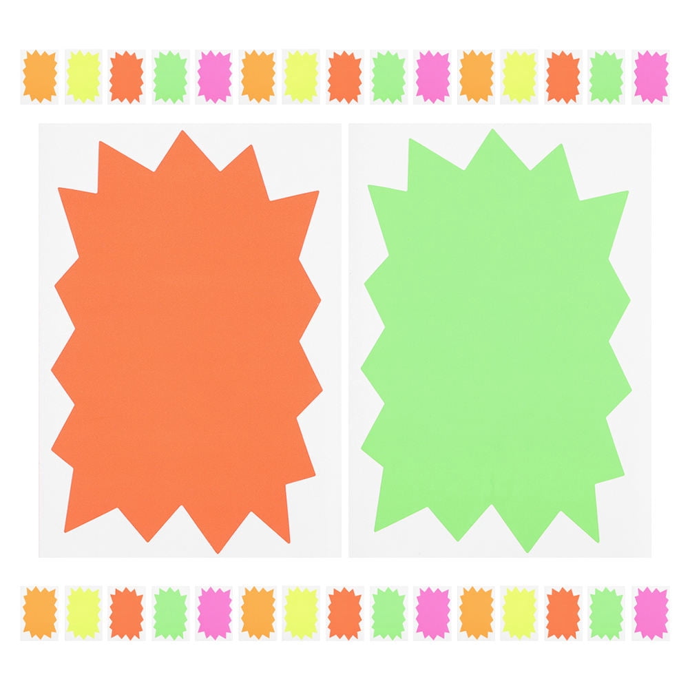 Luxshiny 100Pcs Burst Cutout Price Tag Stickers Assorted Color for ...
