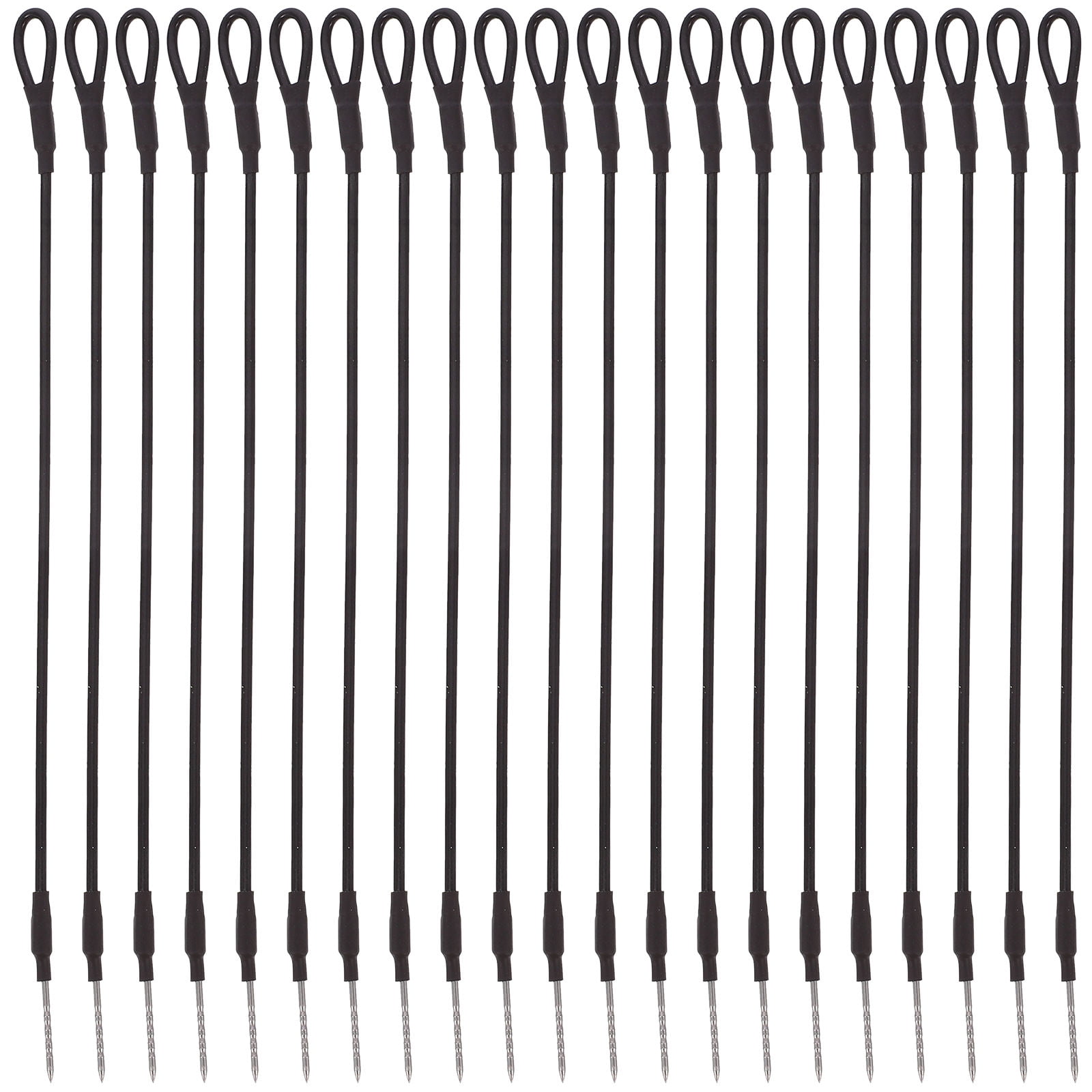 Luxshiny 100Pcs Tag Rope for Clothing Stores Malls with Black Plastic ...