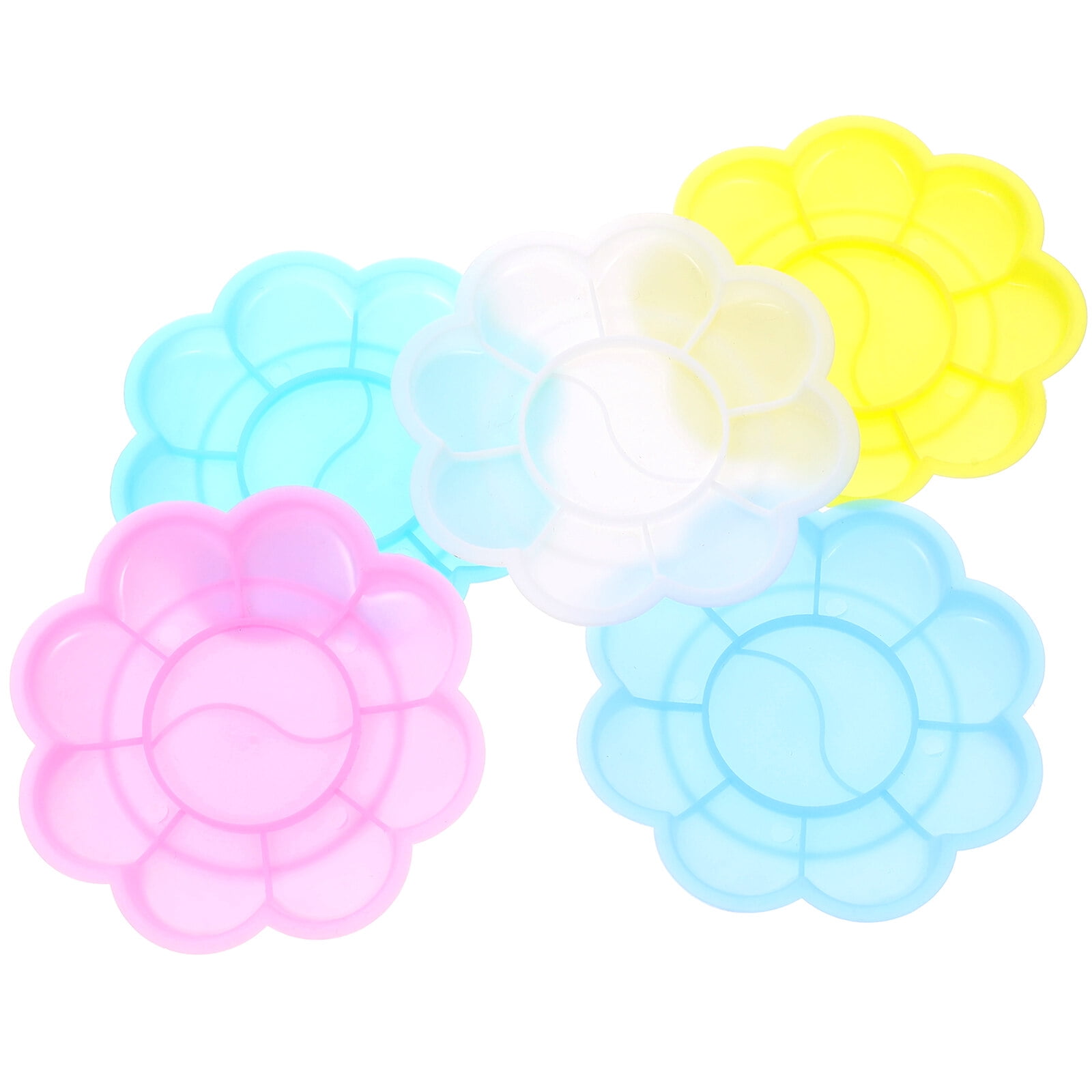 Luxshiny 100Pcs Watercolor Tray for Professional Plastic Paint Mixing ...