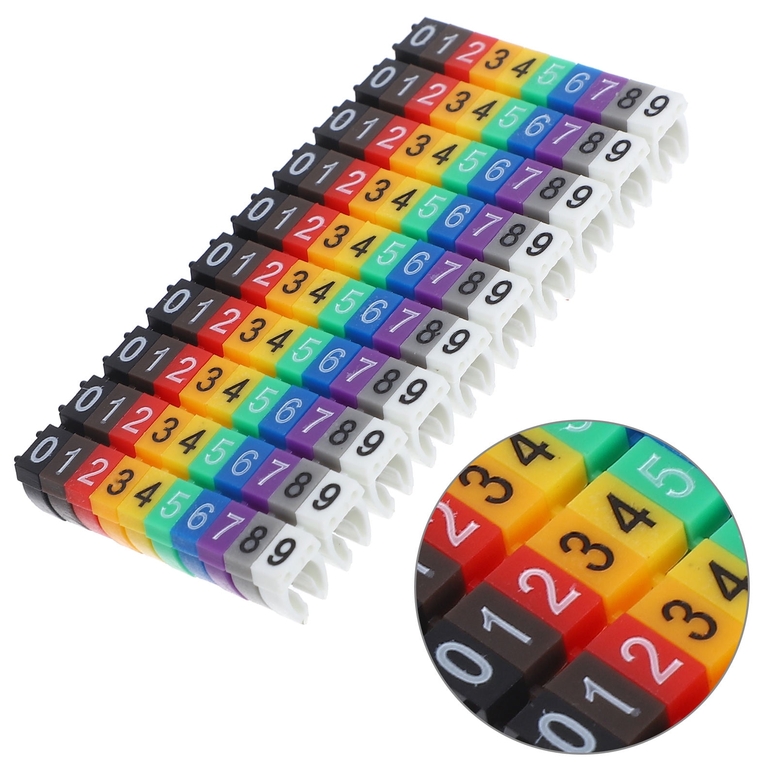Luxshiny 100pcs Writable Cable Labels Multi Plastic Clip on Tube for ...