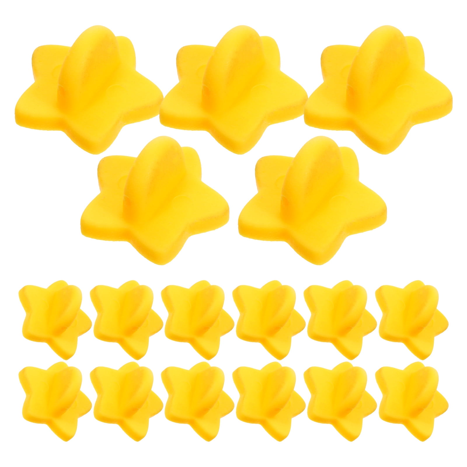 Luxshiny 100Pcs Yellow Plastic Pin Backs Locking Pin Keepers for Pins ...