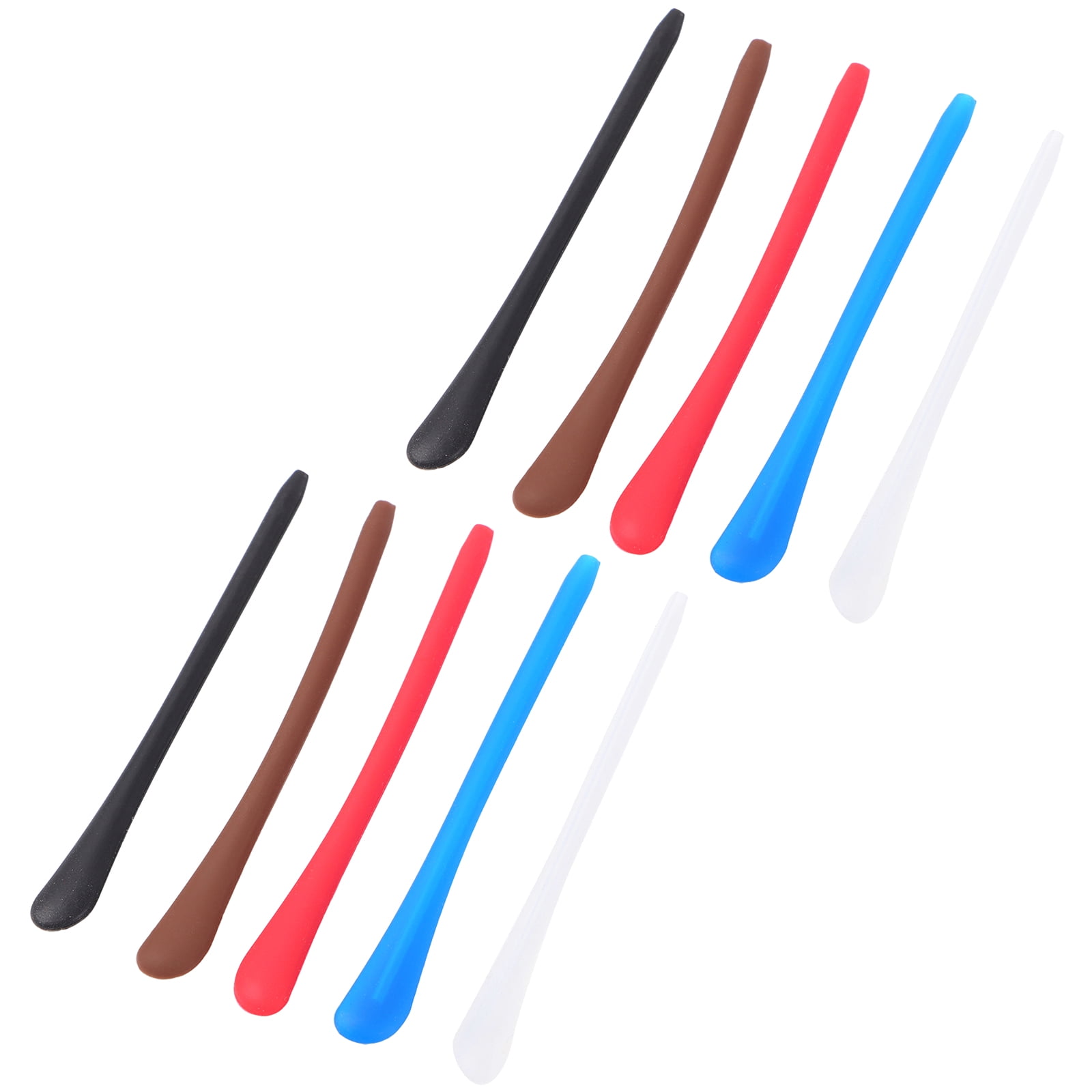Luxshiny 10Pair Silicone Glasses Leg Sleeve Replacement Temple Cover ...