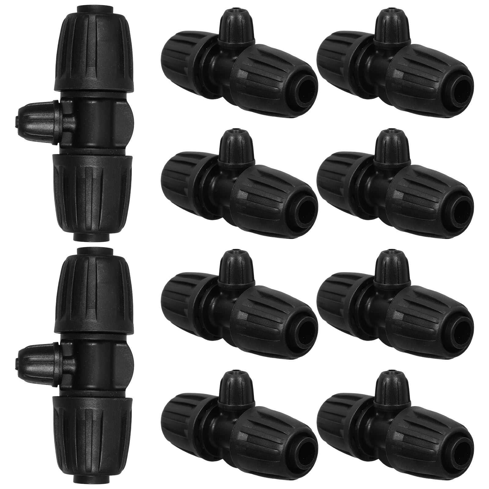 Luxshiny 10Pcs Hard Plastic Drip Irrigation Tee Fittings Compatible ...