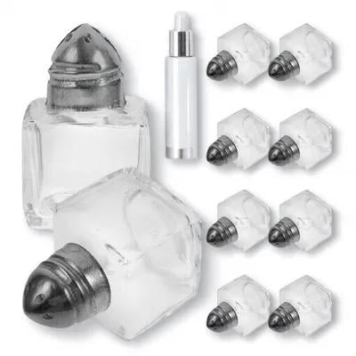 Luxshiny 10Pcs Mini Shaker Container Elegant Design Glass Storage for ...