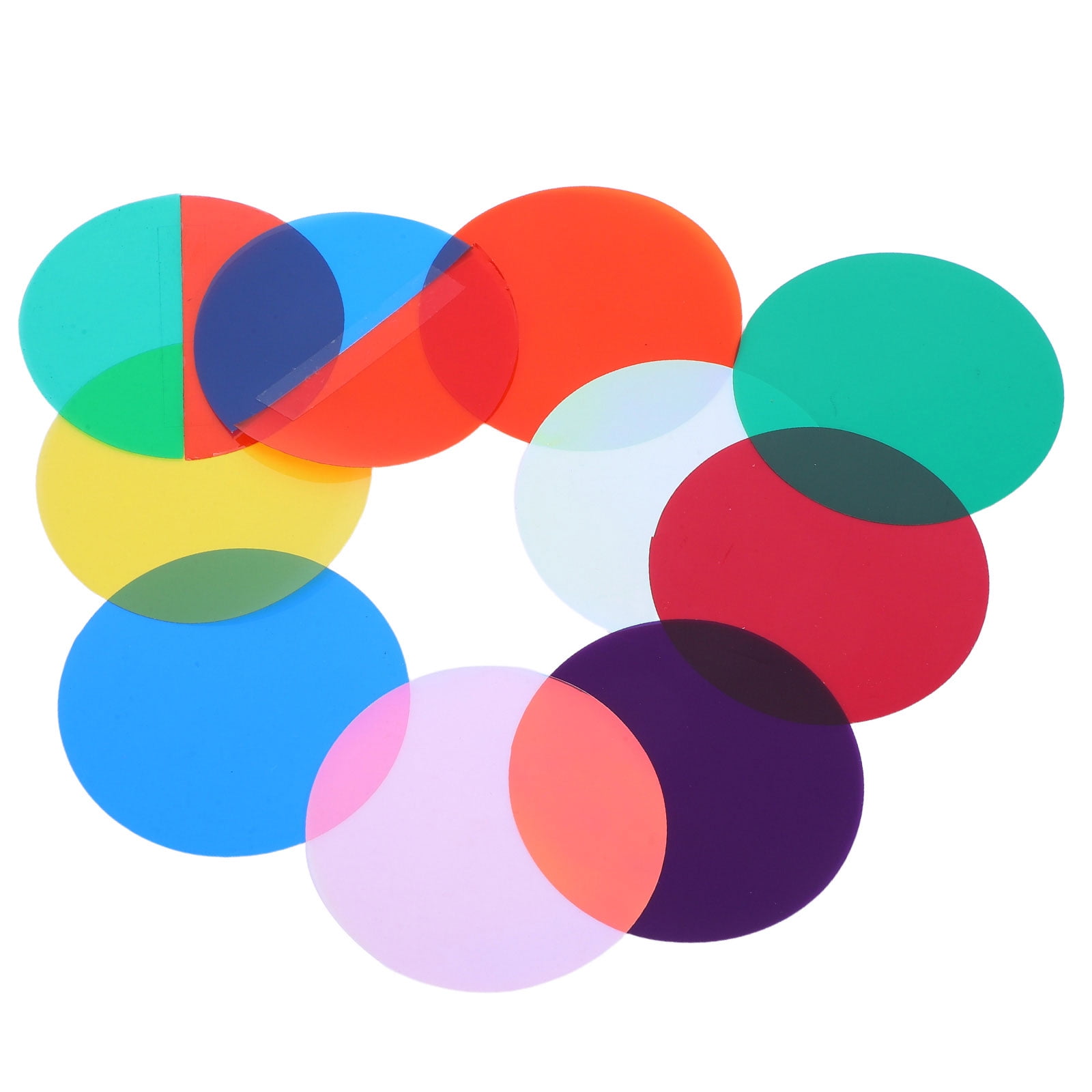 Luxshiny 10Pcs Transparent Colored Plastic Sheets for Lighting with ...