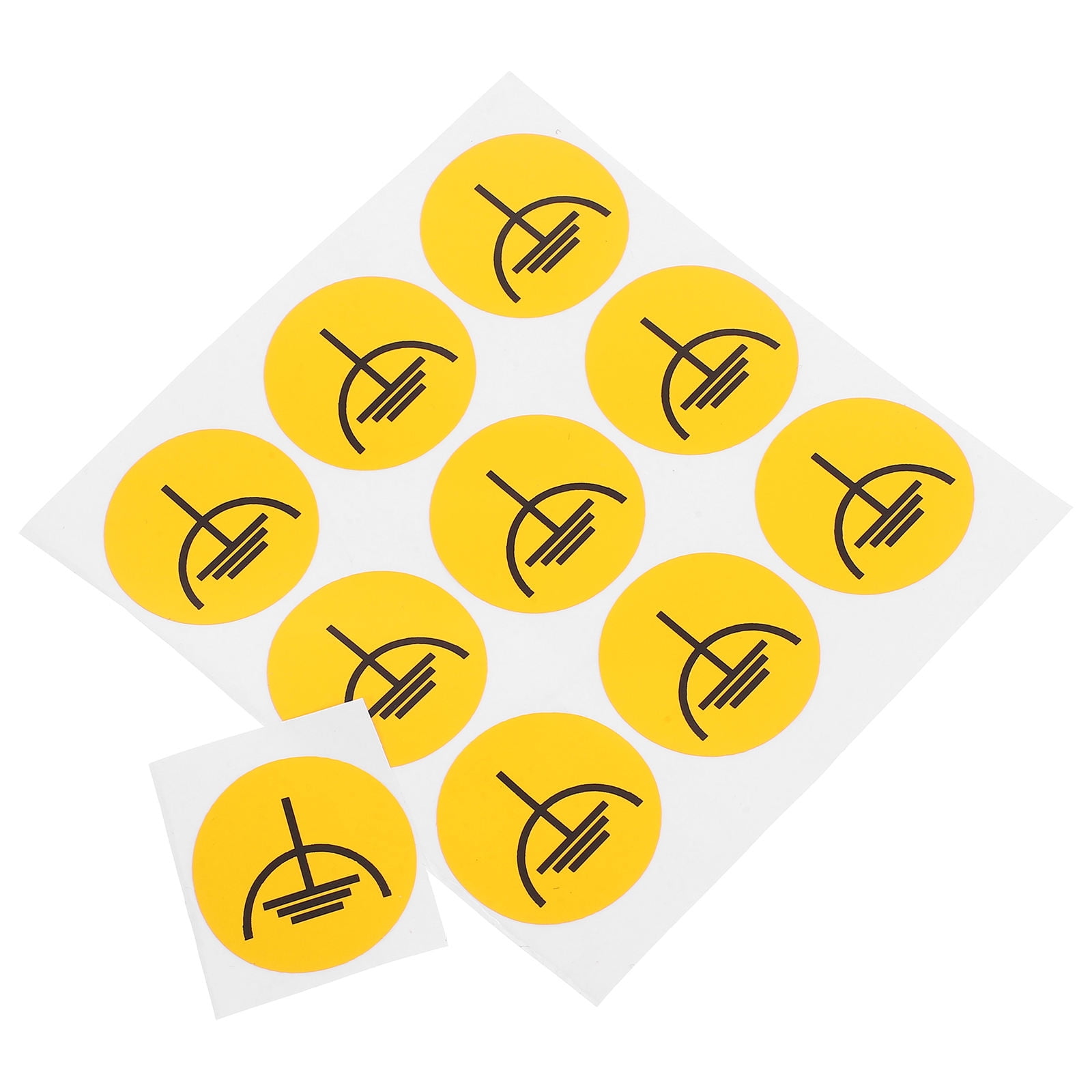 Luxshiny 10Pcs Easy Apply Electrical Equipment Warning Decals Grounding ...