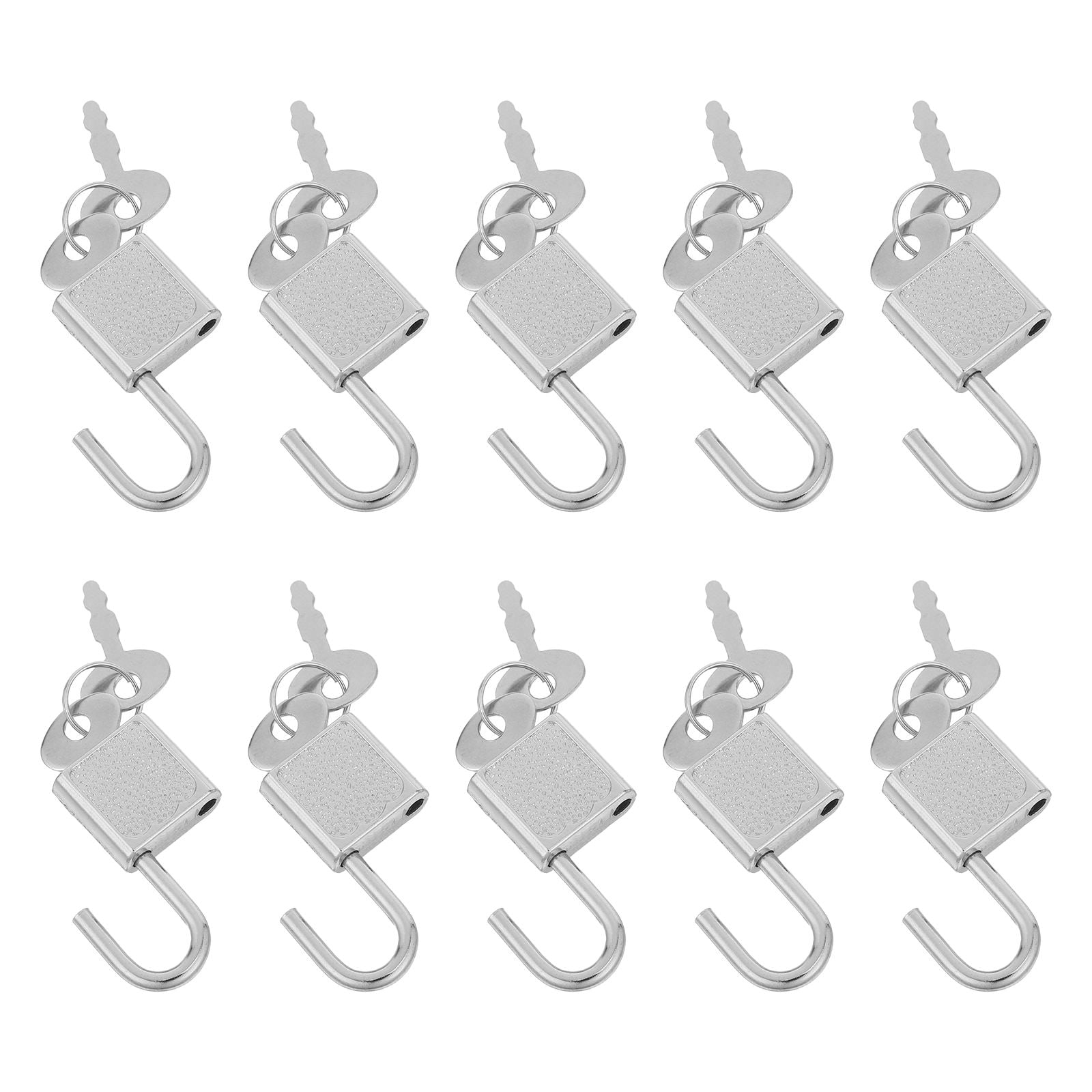 Luxshiny 10 Sets Small Metal Padlocks with Keys for Travel Suitcases ...