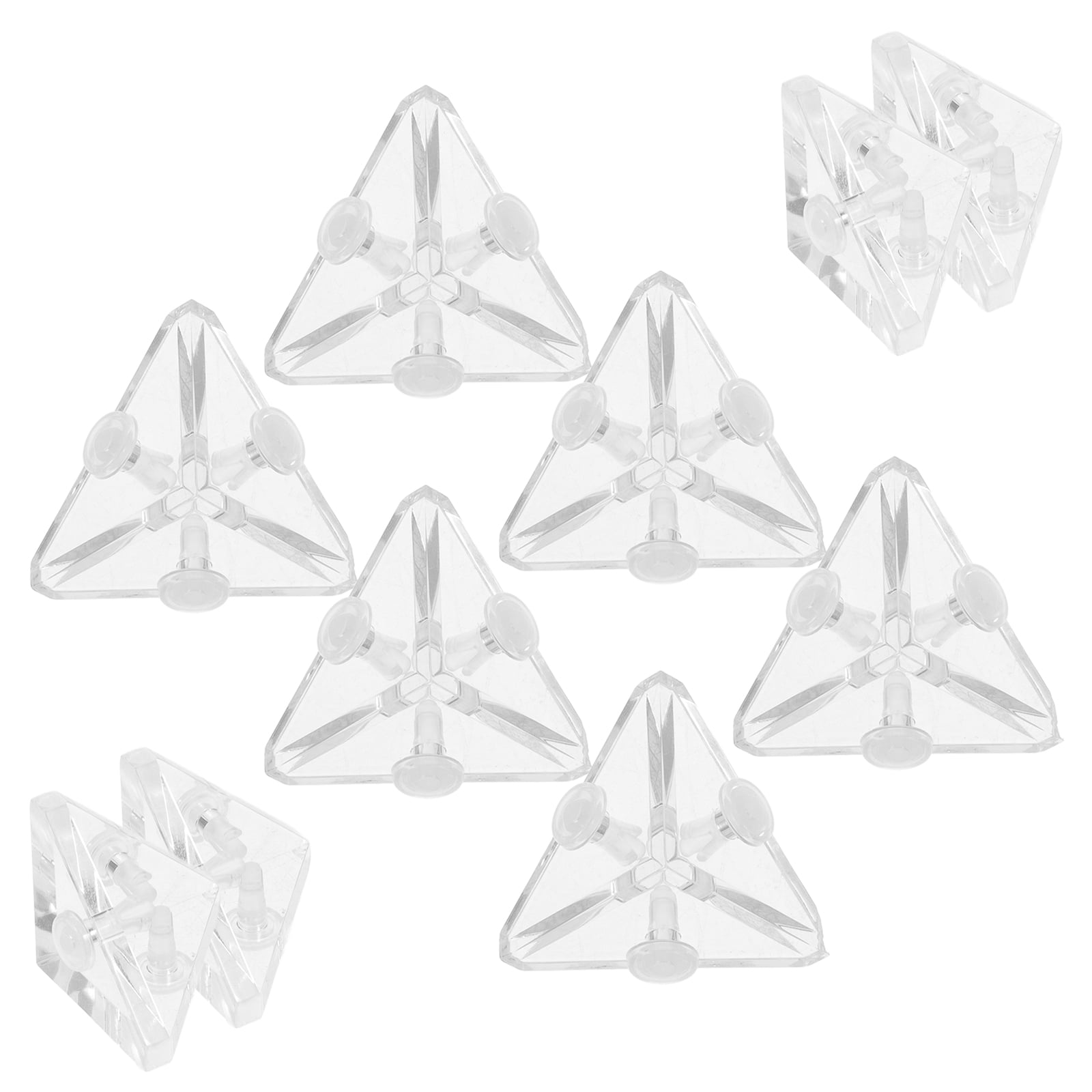 Luxshiny 10pcs Acrylic Angle Connector Transparent Fixed Angle Brackets ...