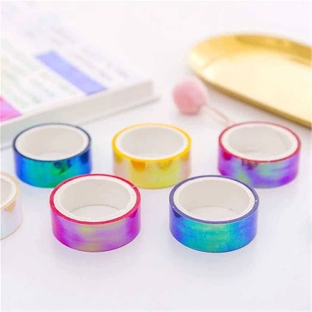 Luxshiny 12 Rolls Rainbow Colored Packing Tape High Viscosity for ...