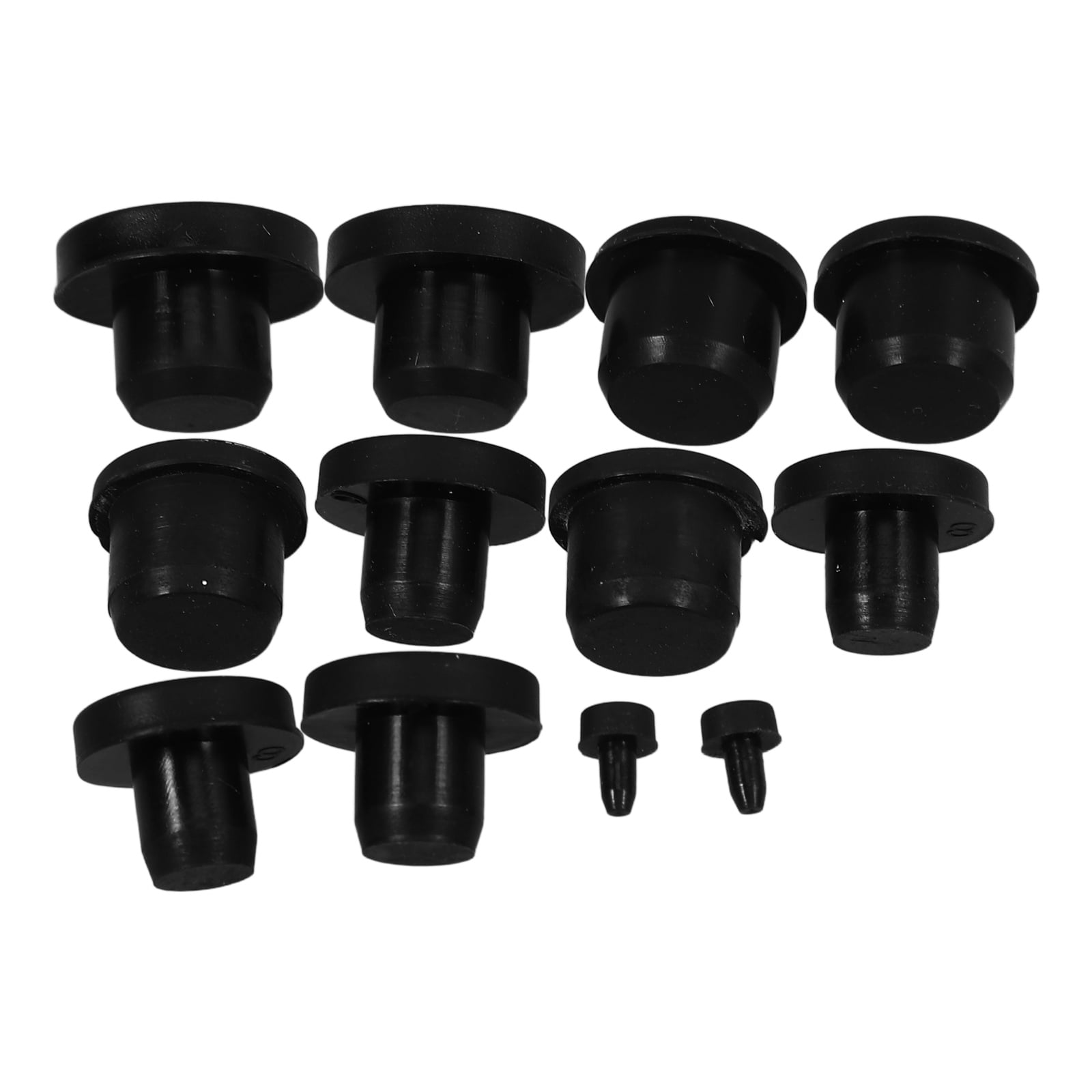 Luxshiny 12Pcs Black Silicone Stopper Plugs for Tubes Salt Bottles ...