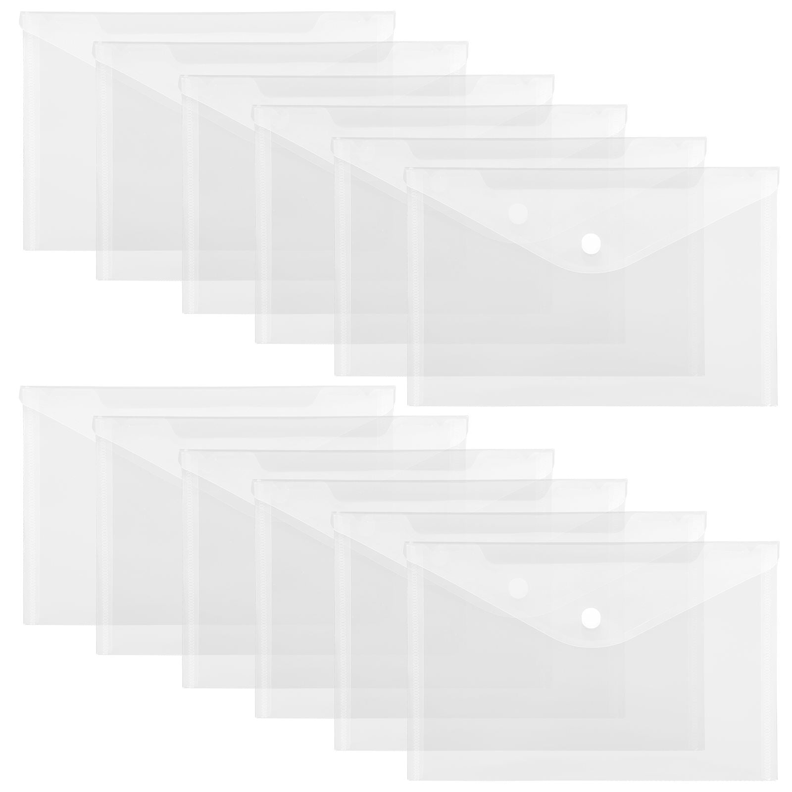 Luxshiny 12Pcs Clear PVC File Folder Bags for Office Receipt Document ...