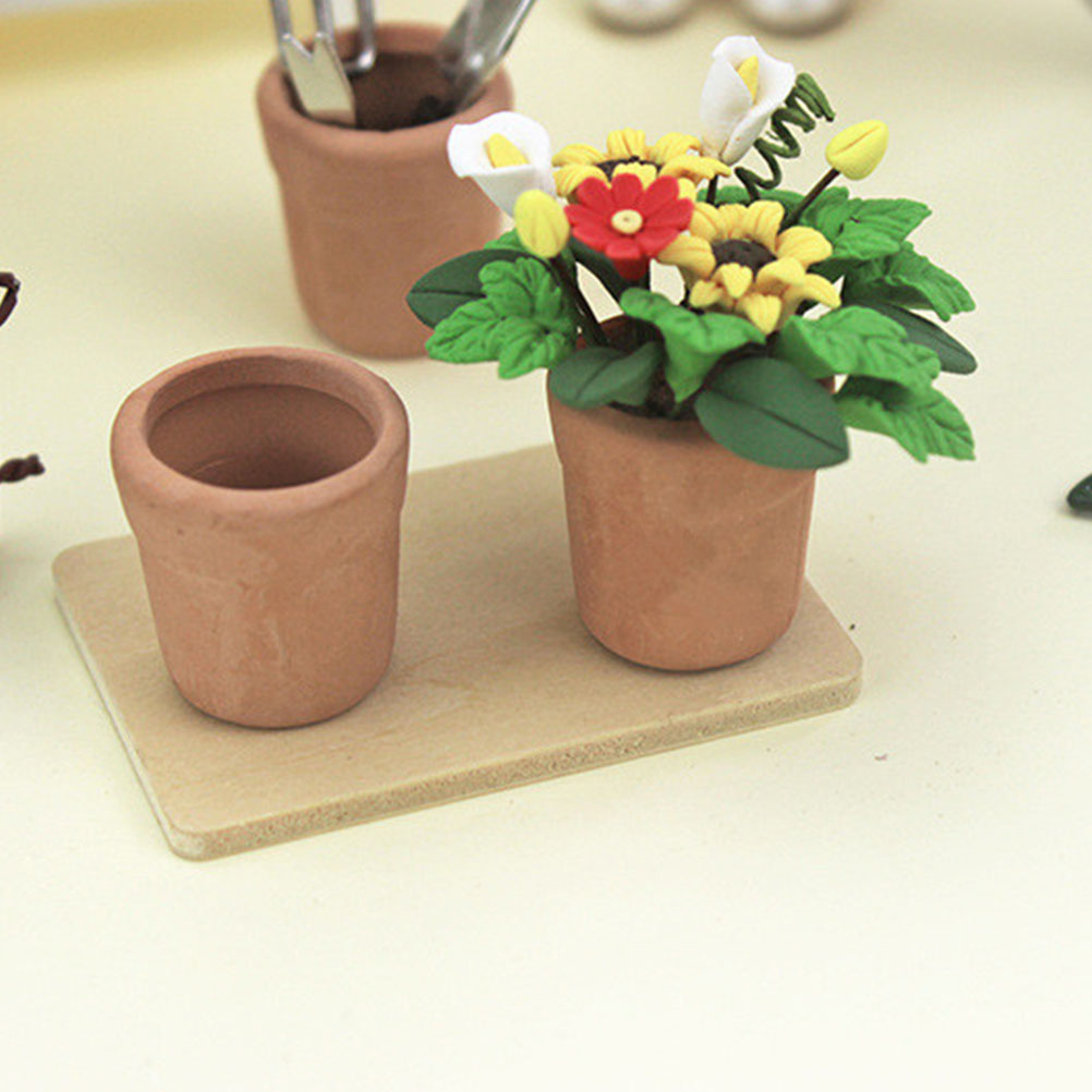 Luxshiny 12Pcs Mini Figurine House Ceramic Chocolate for DIY Lovers ...