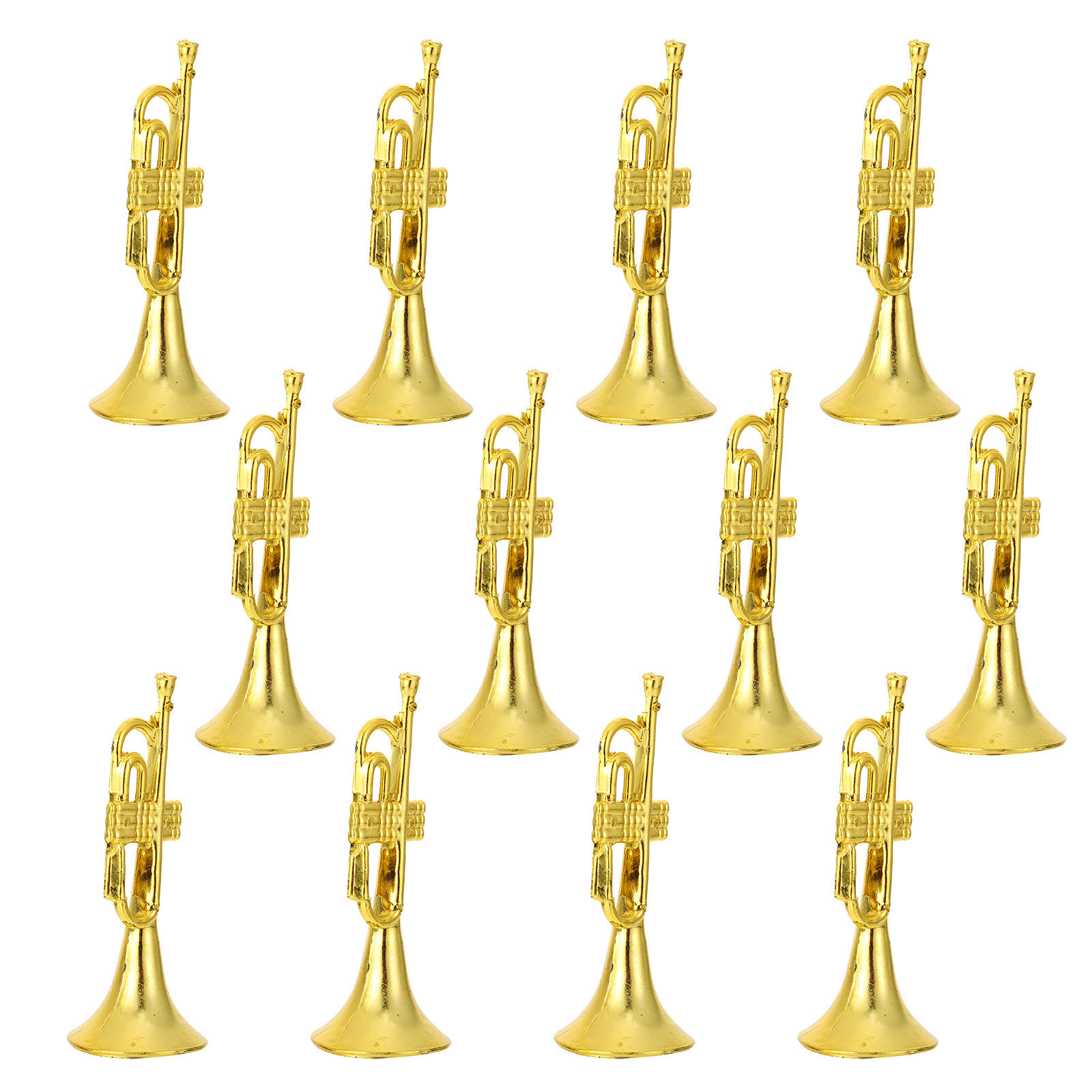 Luxshiny 12Pcs Musical Instruments Decorations Plastic Golden Garland ...