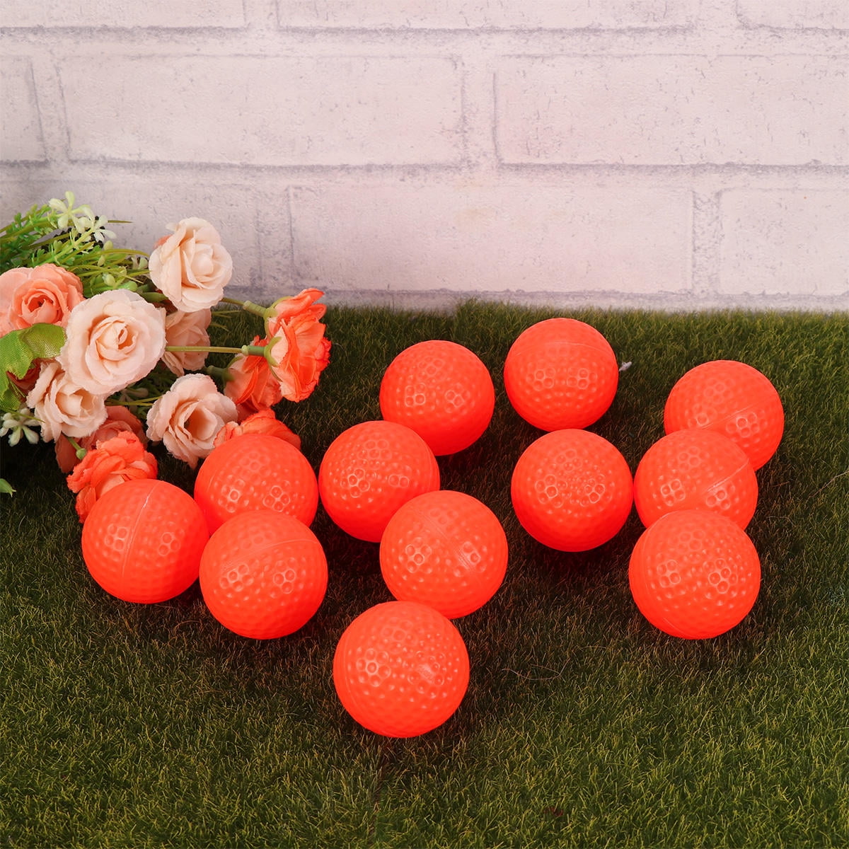 Luxshiny 12Pcs Orange Indoor Training Golf Balls Lightweight Balls for ...