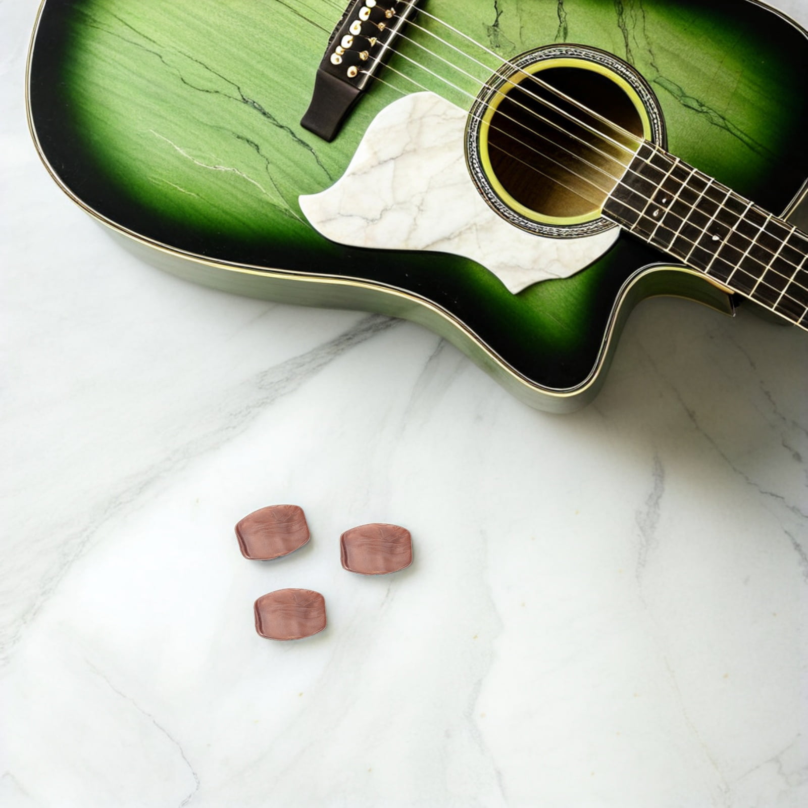 Luxshiny 12Pcs Plastic Guitar Tuning Peg Buttons Coffee Color ...