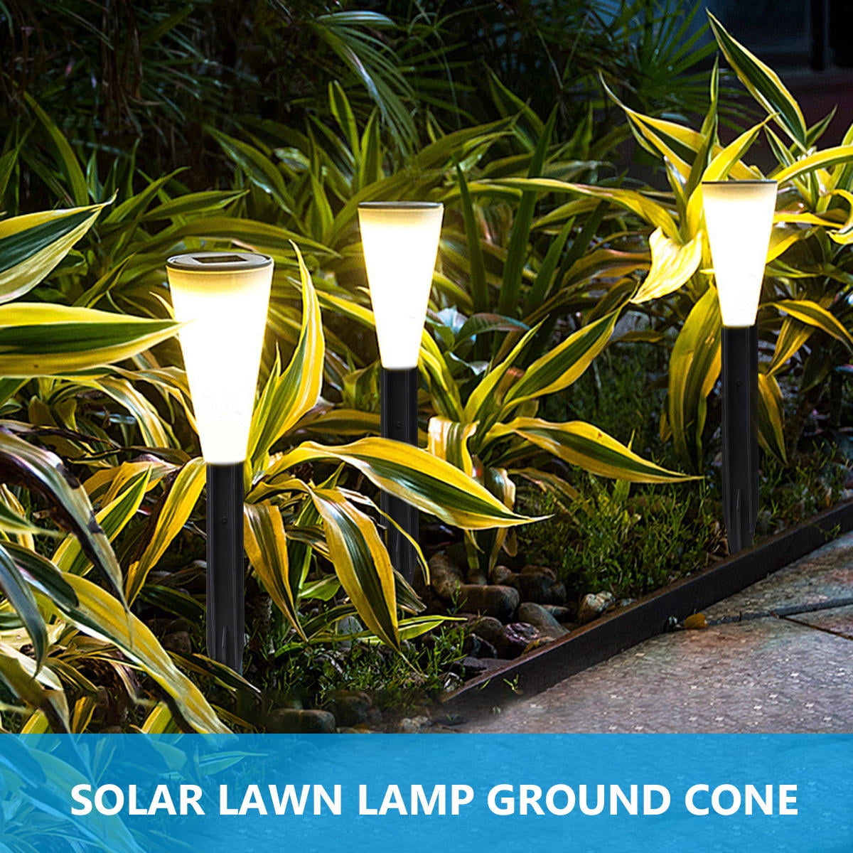Luxshiny 12Pcs Sturdy Black Landscape Spike Light Ground Plugs for Easy ...