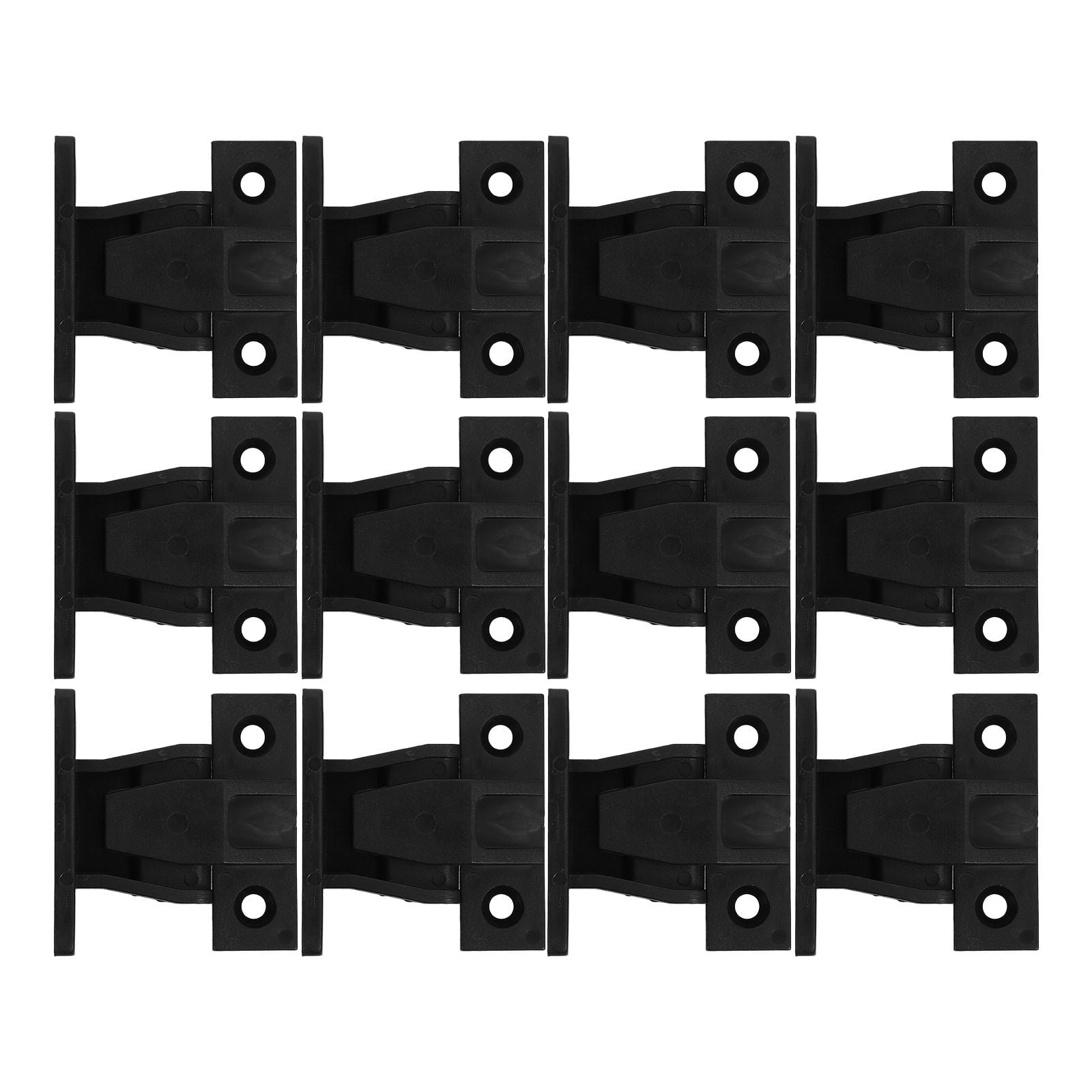 Luxshiny 12Set Black Plastic False Front Cabinet Clips Adjustable ...