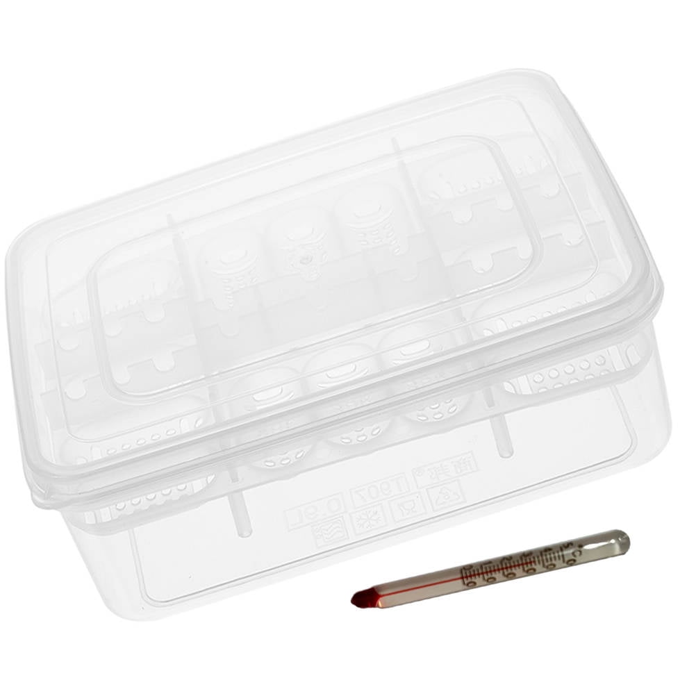 Luxshiny 16 Grid Reptile Breeding Box Plastic Incubation Case for Easy ...