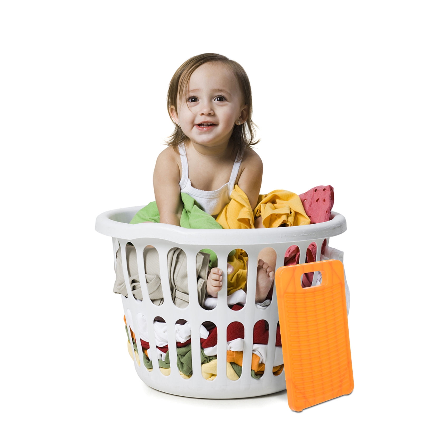 Luxshiny 1Pack Rectangular Plastic Washboard 11.2x6.3in for Laundry ...