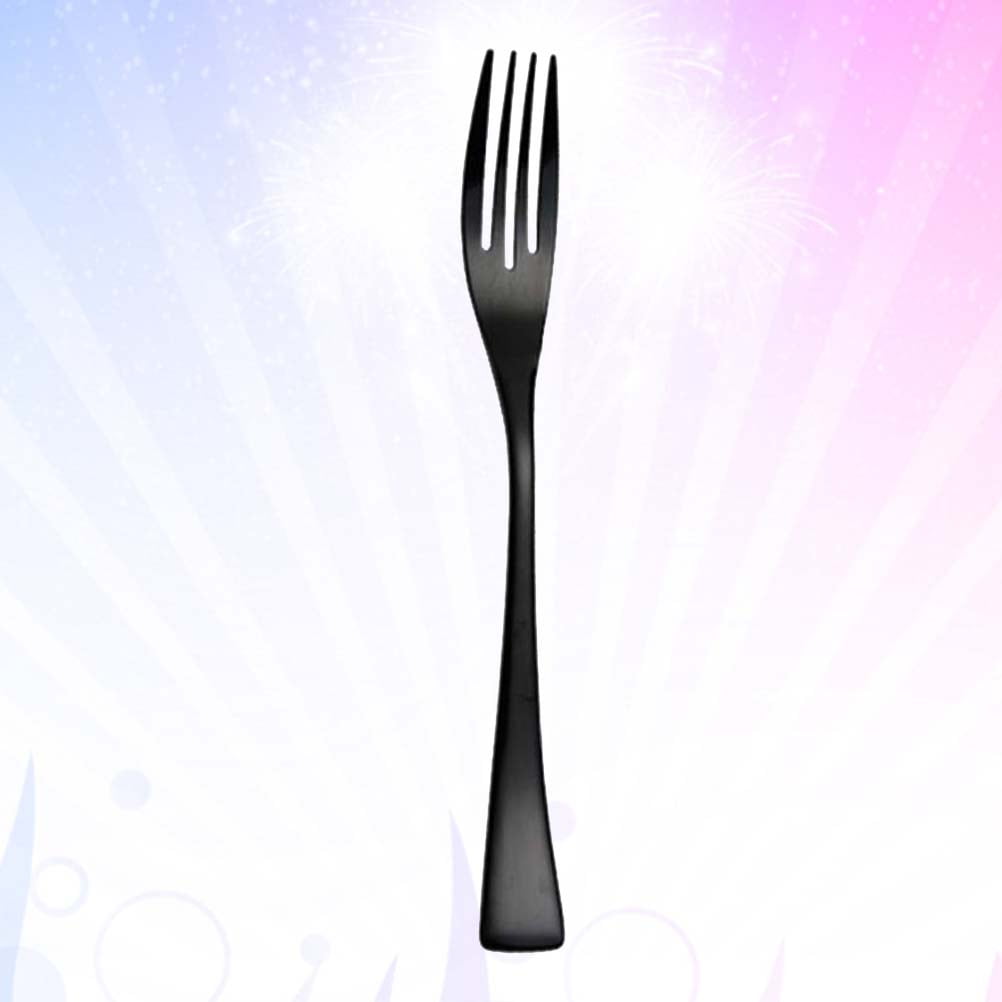 Luxshiny 1Pc Black Stainless Steel Table Fork for Serving Meat Steak and Food At Home - Walmart.com
