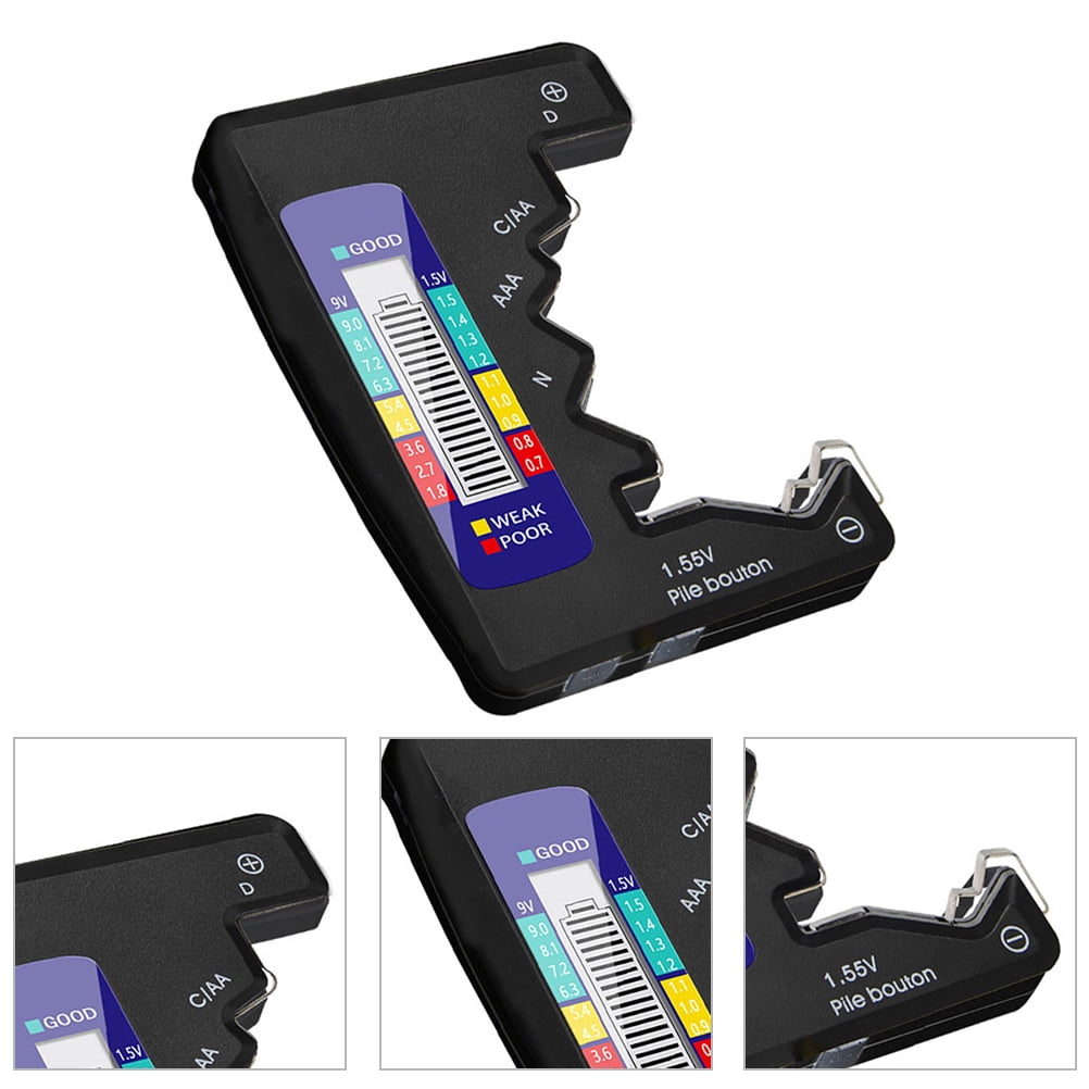 Luxshiny 1Pcs Black Rectangular Battery Tester for Power Supply Testing ...