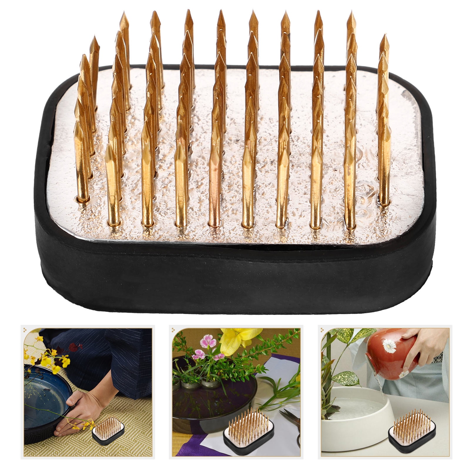 Luxshiny 1Set Copper Flower Arrangement Holder Assorted Color Square ...