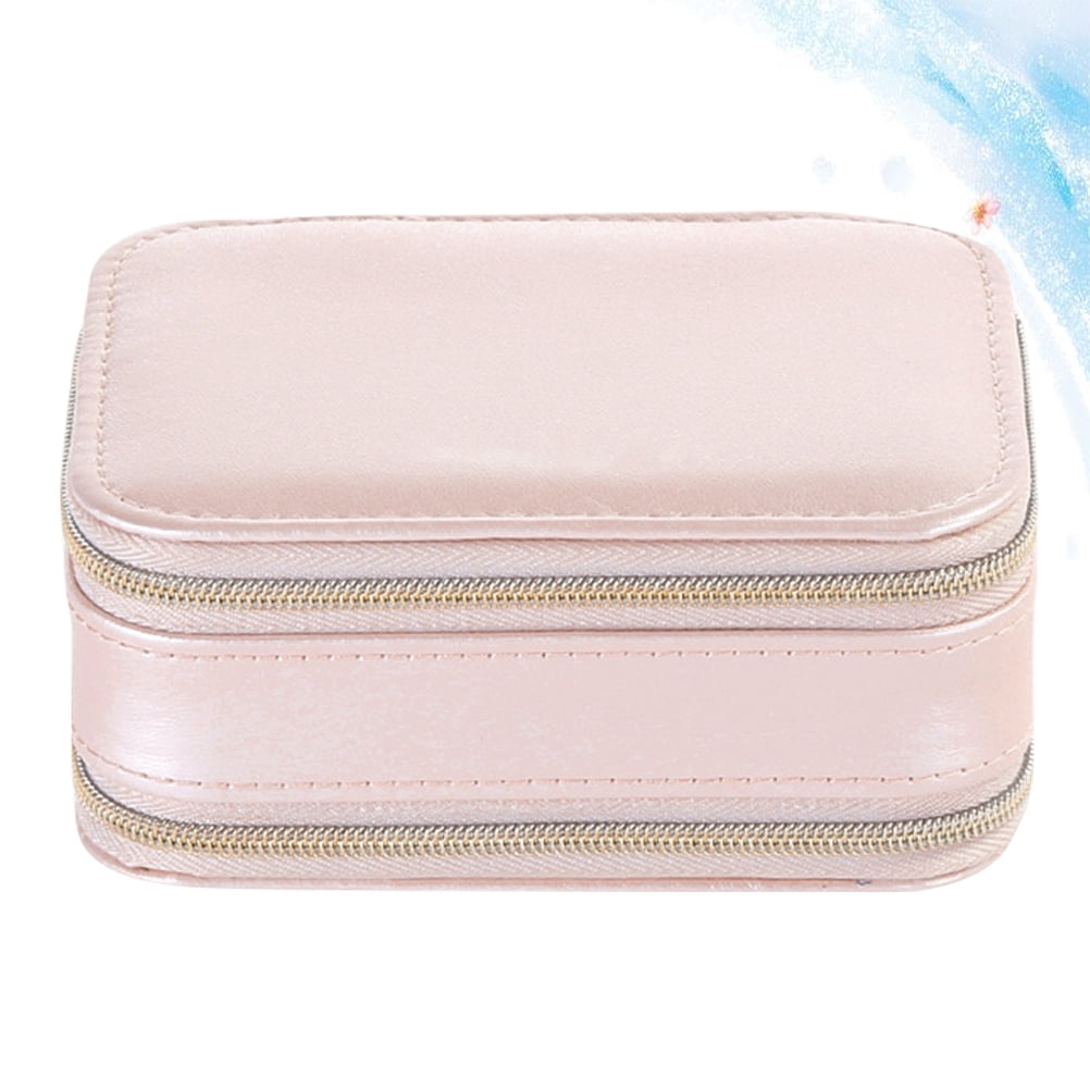 Luxshiny 1Set Earring Organizer Box Compact PU Storage for Travel ...
