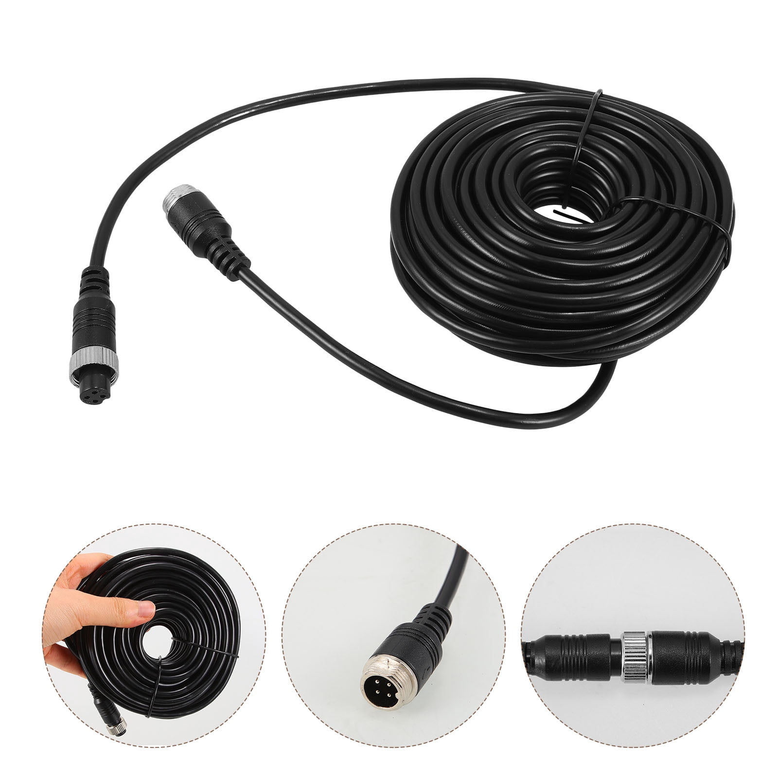 Luxshiny 1Set Rear View Camera Extension Cable 10m 4 Pin Interface for ...