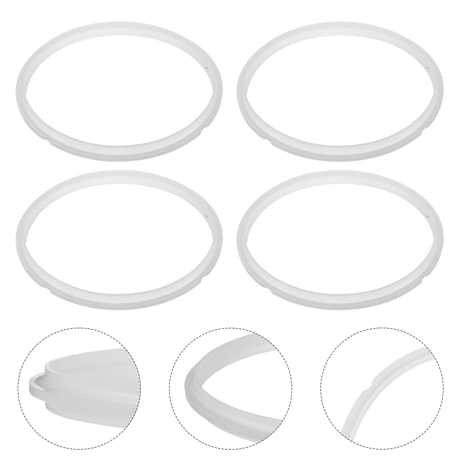 Luxshiny 1Set Replacement Silicone Pressure Cooker Seal Ring for Home ...