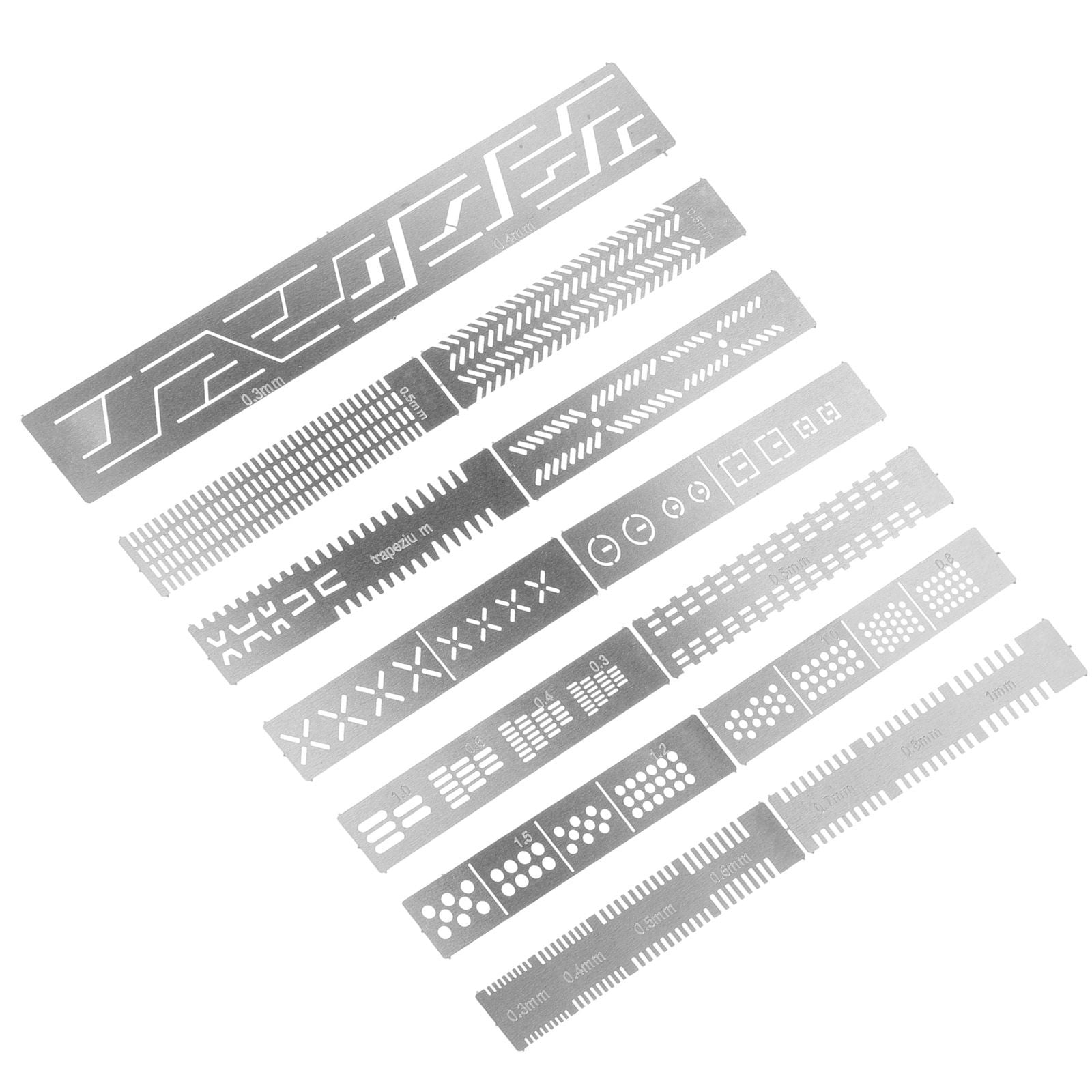 Luxshiny 1Set Practical Metal Auxiliary Ruler with Decorative Patterns ...