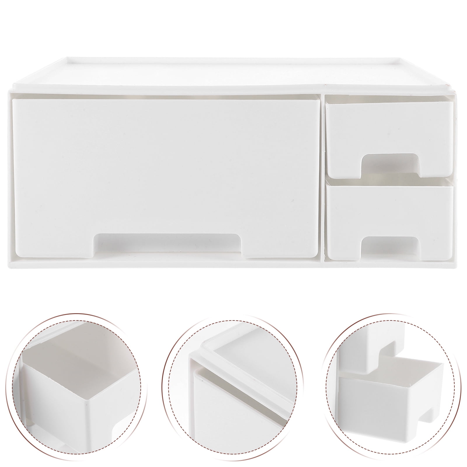 Luxshiny 1Set White ABS Plastic Monitor Riser With Drawer Design For ...