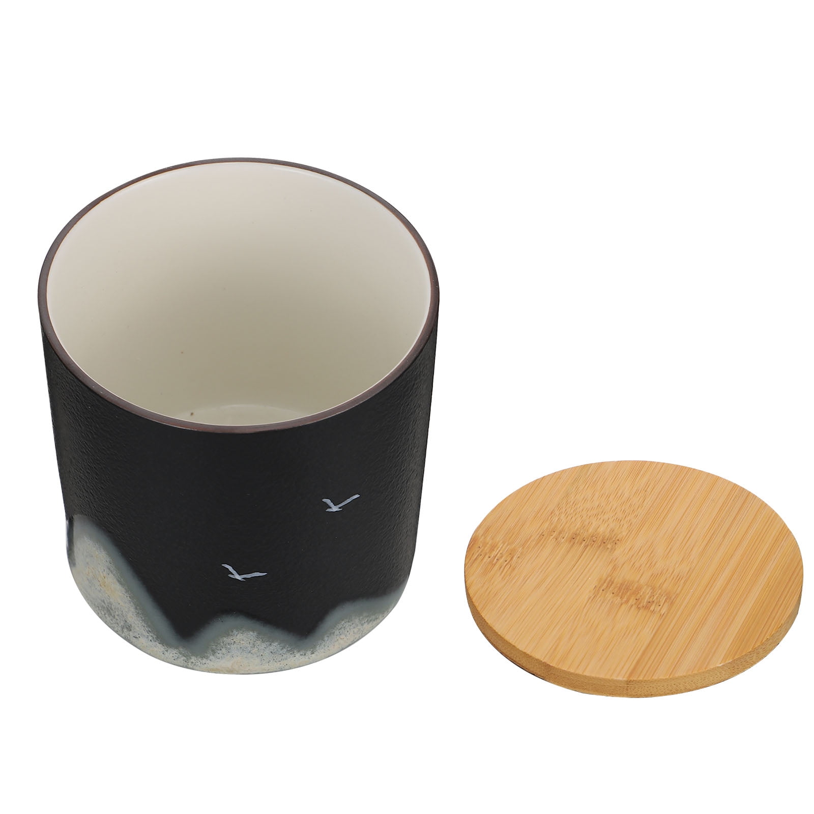 Luxshiny 1pc Black Sealed Tea Storage Jar Compact Container For Tea And ...