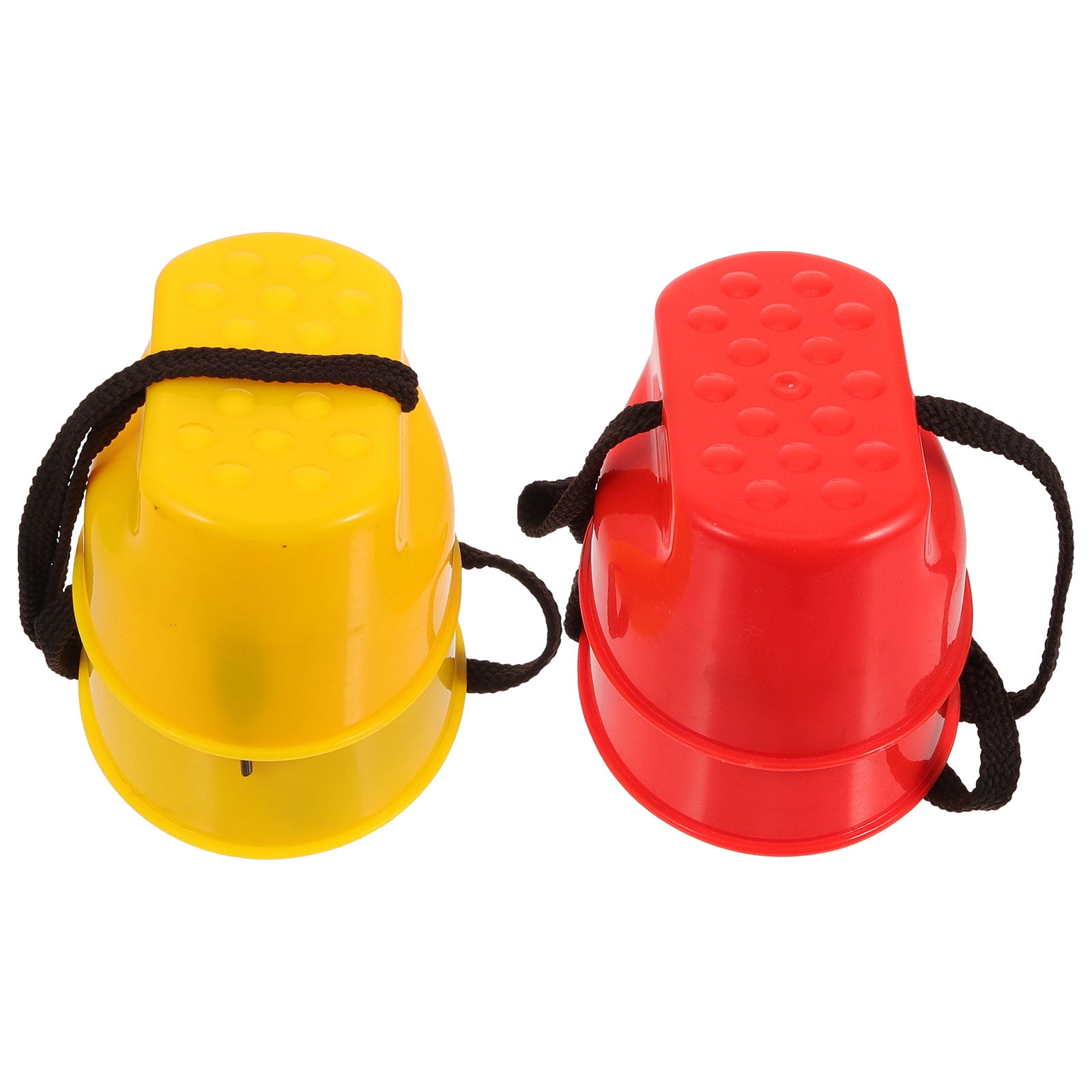 Luxshiny 2 Pairs Yellow Plastic Stilts Toy for Kids Coordination and ...