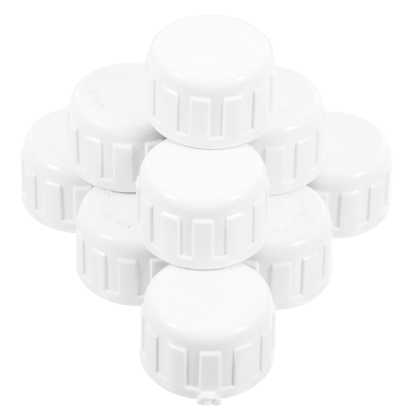 Luxshiny White Threaded PVC Pipe Caps, 20 Pieces, Perfect for ...
